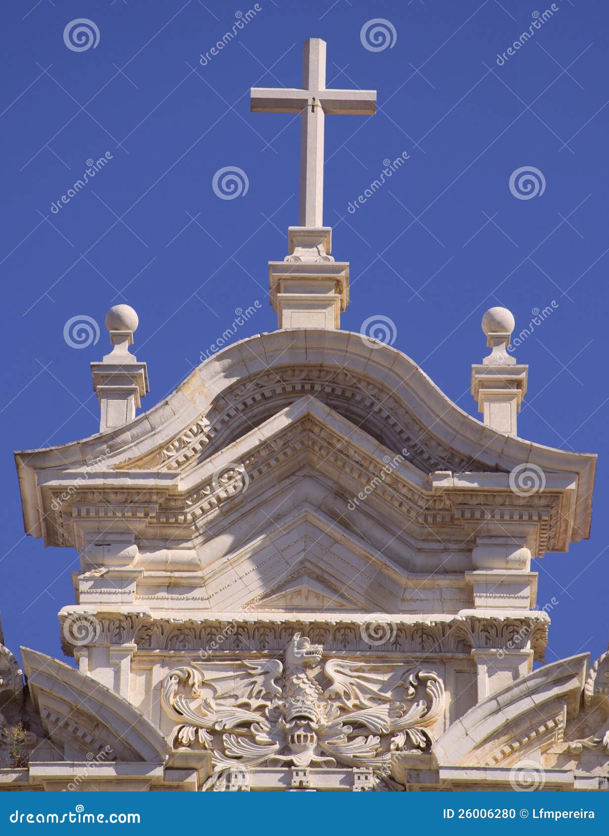 Cross on the Top of Church. Stock Photo - Image of place, background ...