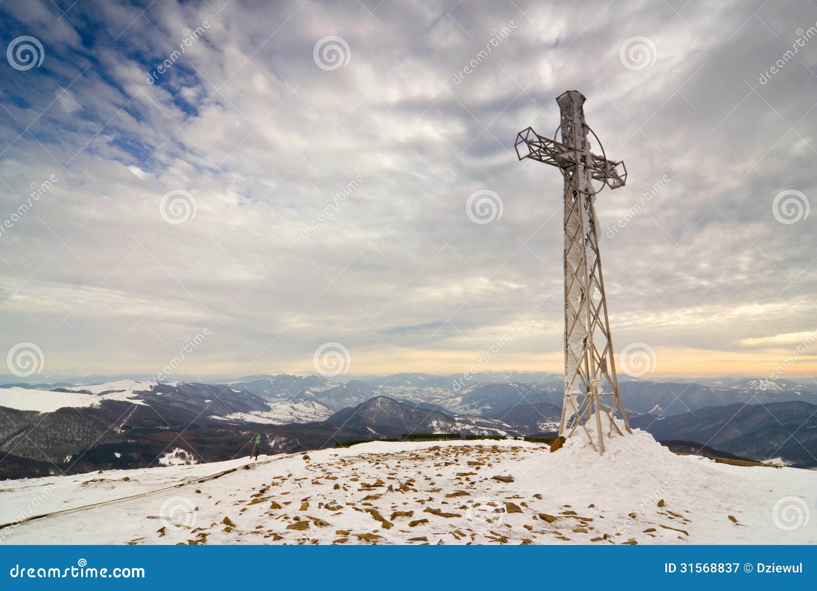 Cross on the top stock image. Image of concepts, climbing - 31568837