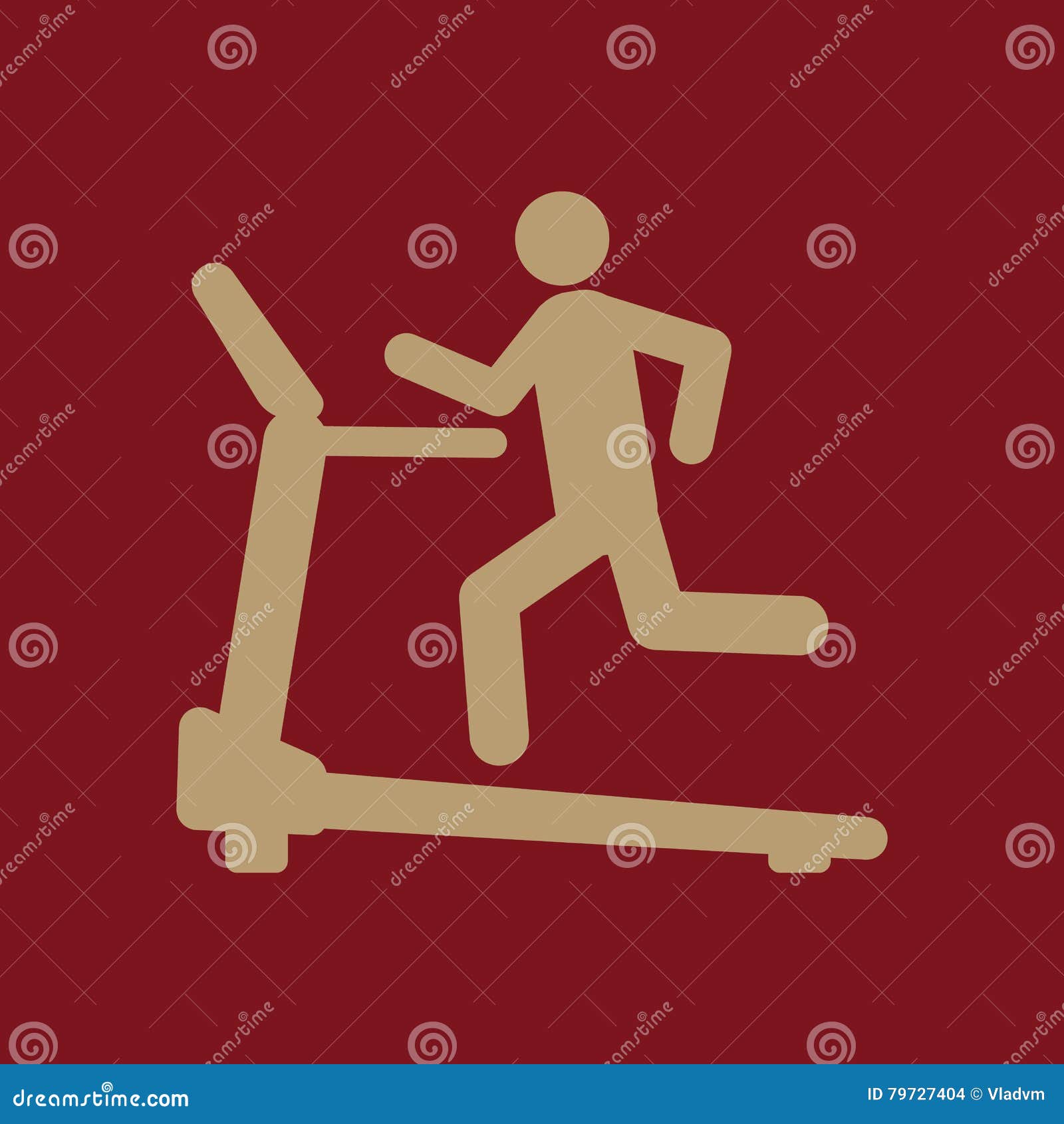 Cross Trainer Machine Icon. Running Symbol Stock Vector - Illustration ...