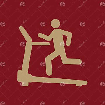 Cross Trainer Machine Icon. Running Symbol Stock Vector - Illustration ...