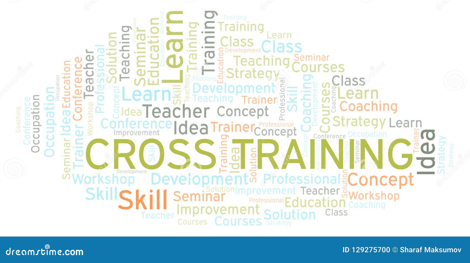 Cross Training word cloud. stock illustration. Illustration of training ...