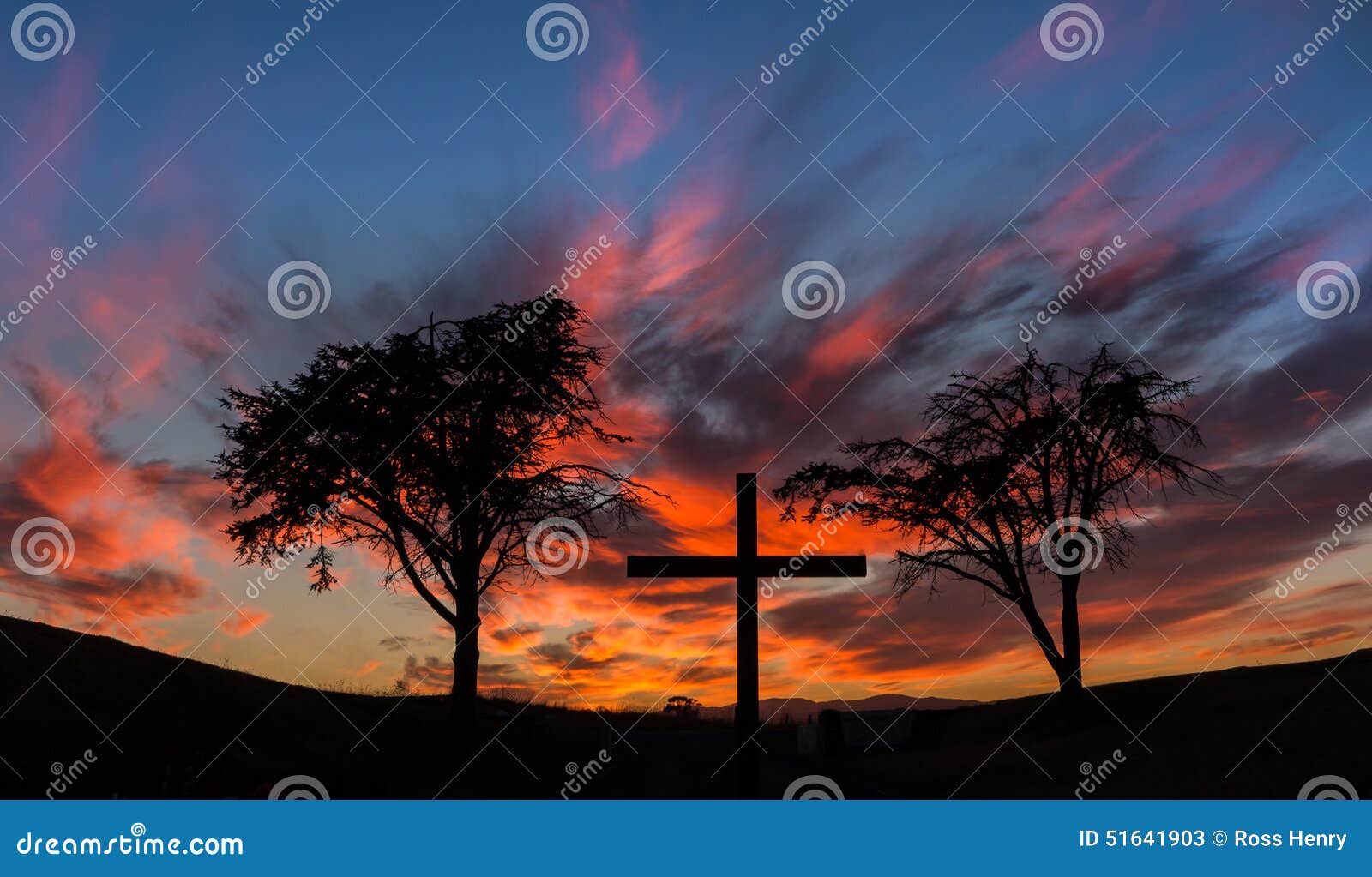 Cross Trees stock image. Image of cross, faith, christianity - 51641903