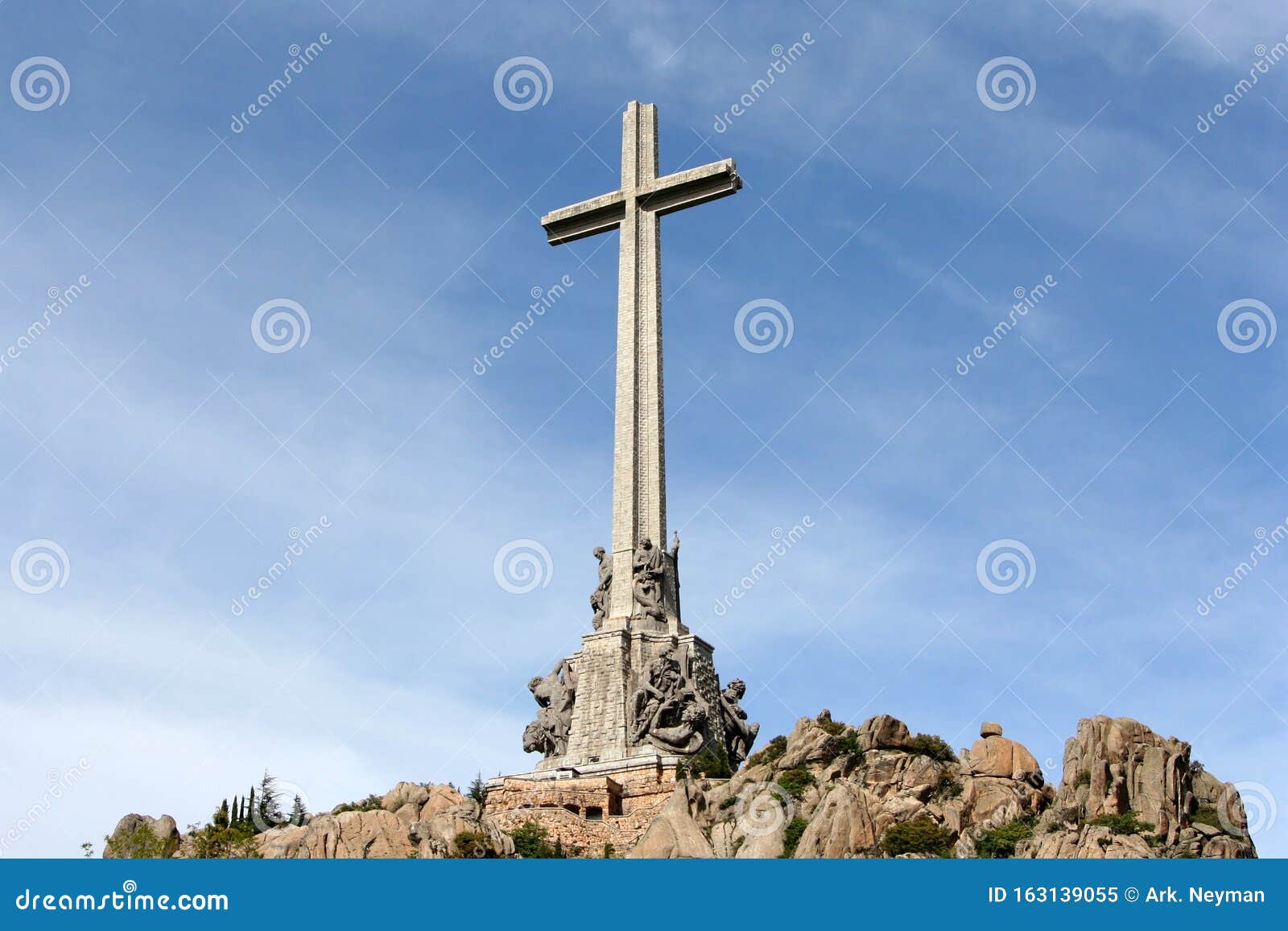 The Cross at the `Valley of the Fallen`, Spain Stock Image - Image of ...