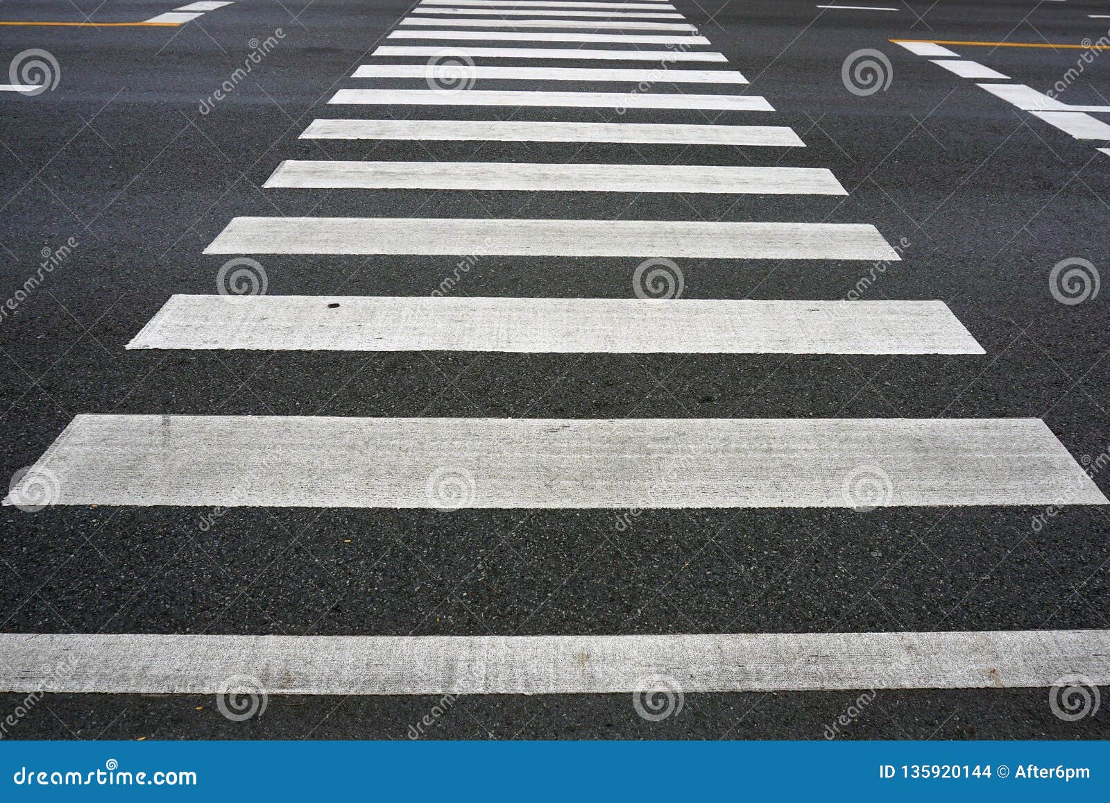 Cross Walk in Black and White Stock Photo - Image of highway, mark ...