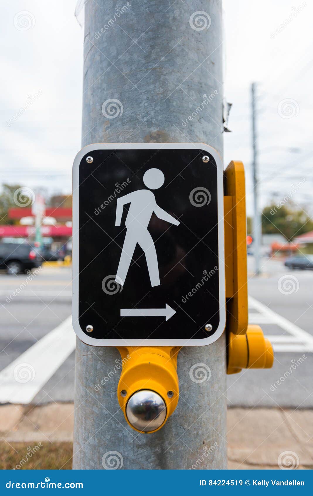 Cross Walk Sign and Button stock image. Image of cross - 84224519