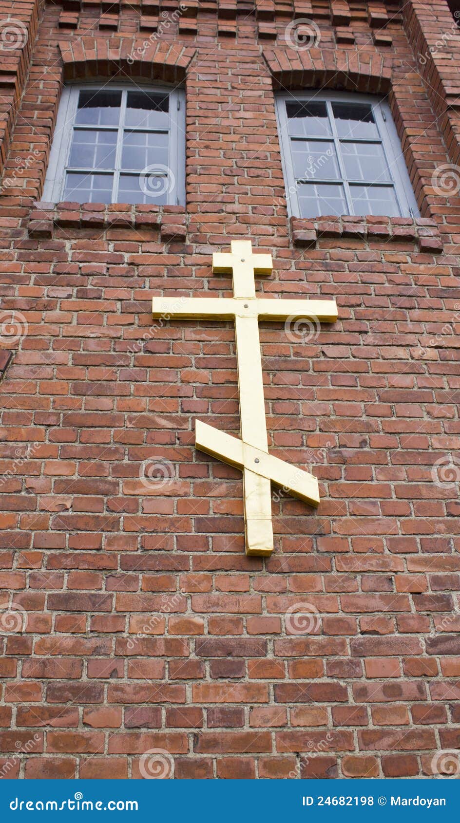 Cross on the wall stock photo. Image of meditation, friday - 24682198