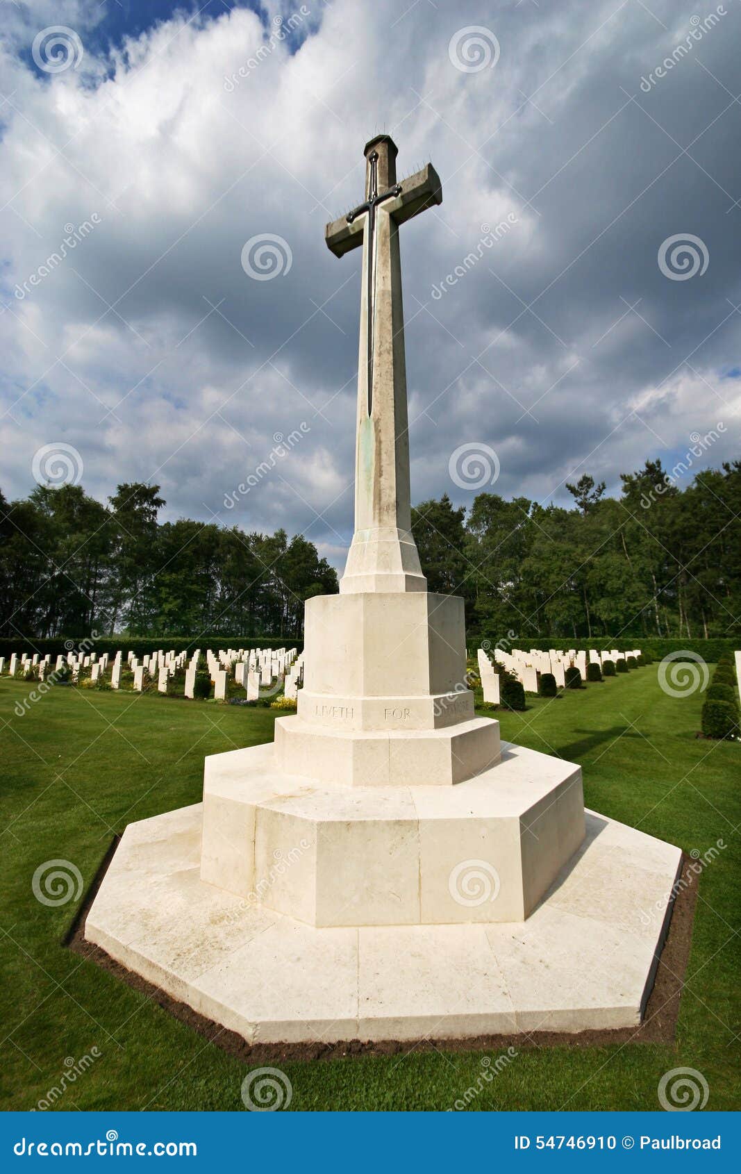 Cross and war graves. stock photo. Image of soldier, cannock - 54746910