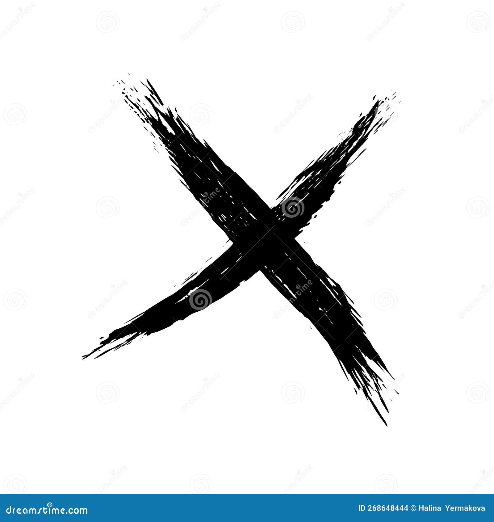 The Cross on a White Background is Drawn by Hand with a Brush ...