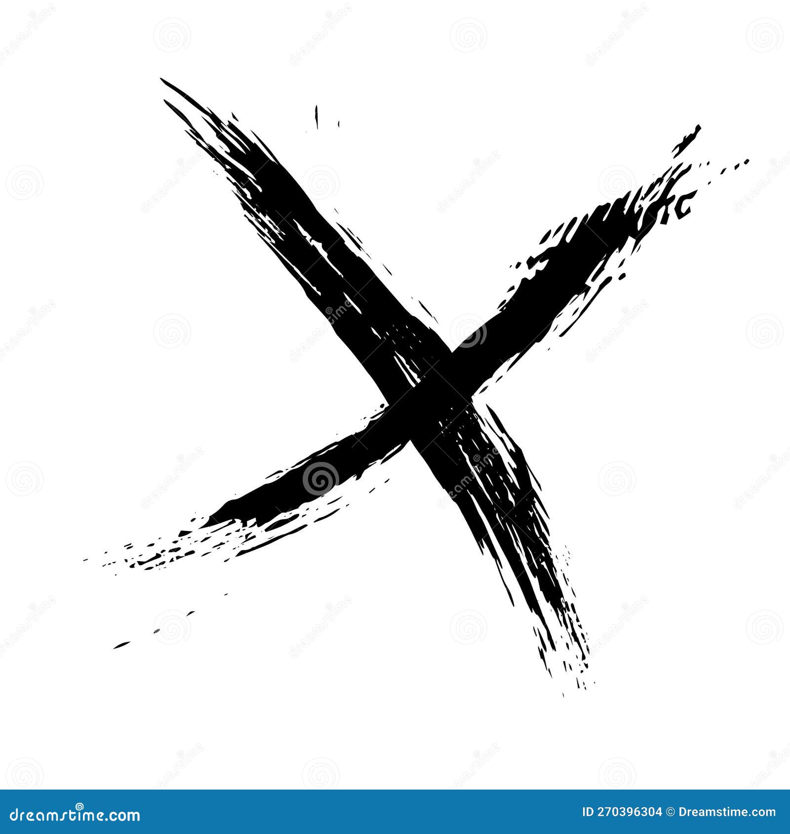 The Cross on a White Background is Drawn by Hand with a Brush ...