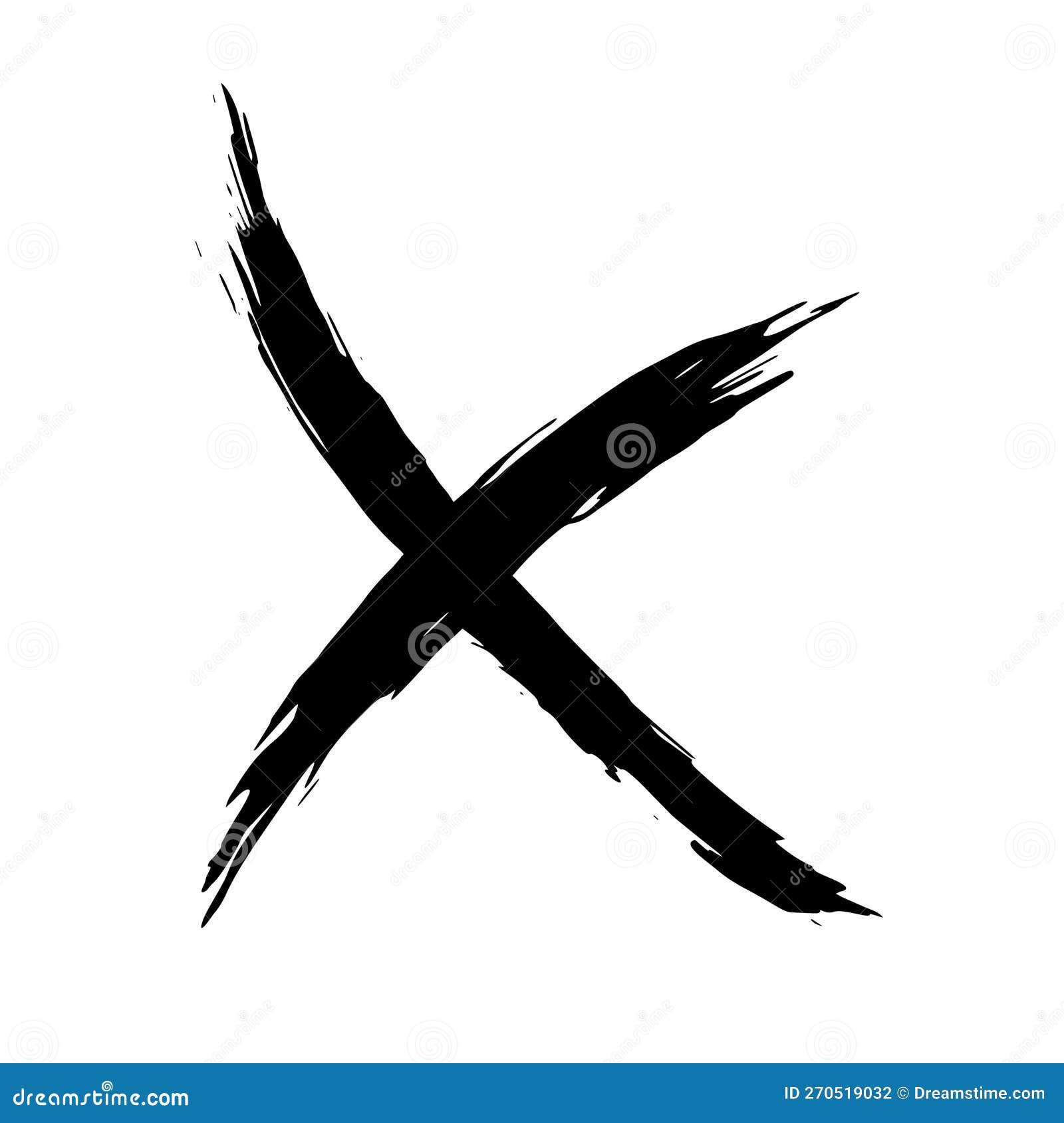 The Cross on a White Background is Drawn by Hand with a Brush ...