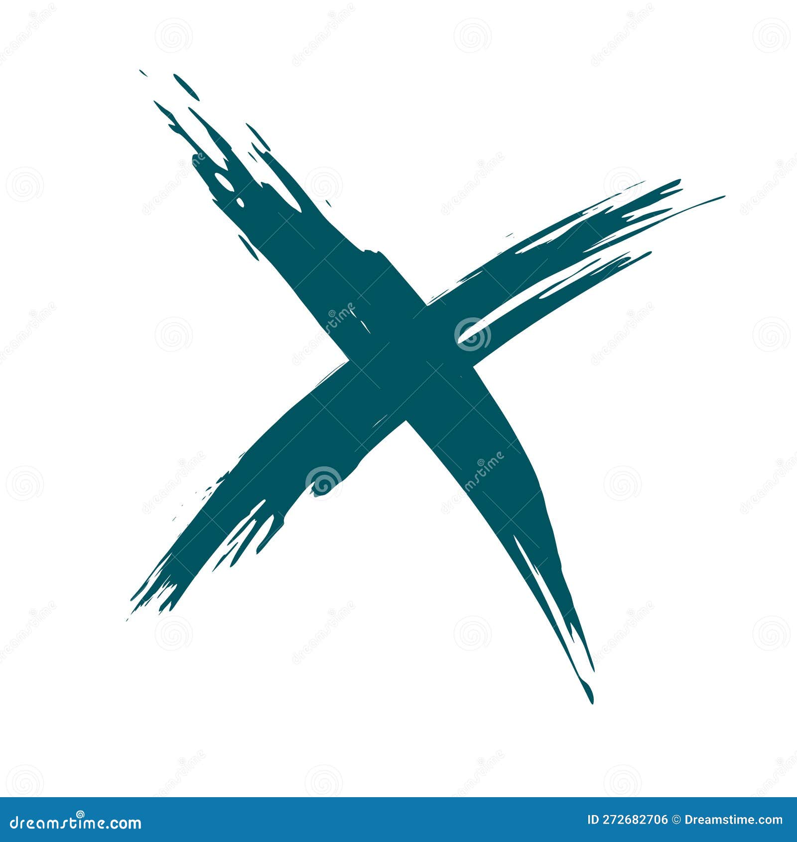 The Cross on a White Background is Drawn by Hand with a Brush ...