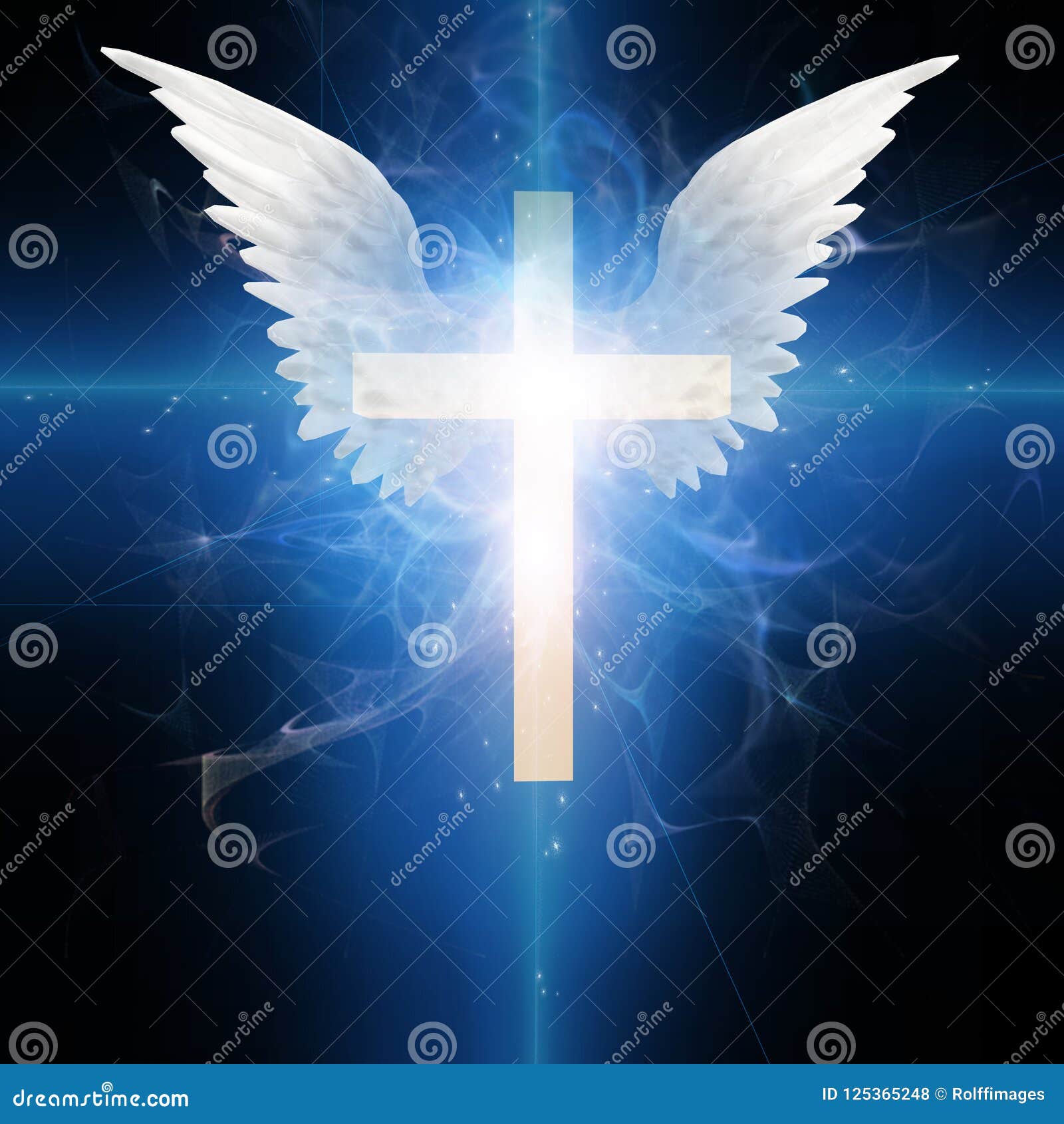 Sad Angel And Cross. Royalty-Free Illustration | CartoonDealer.com ...