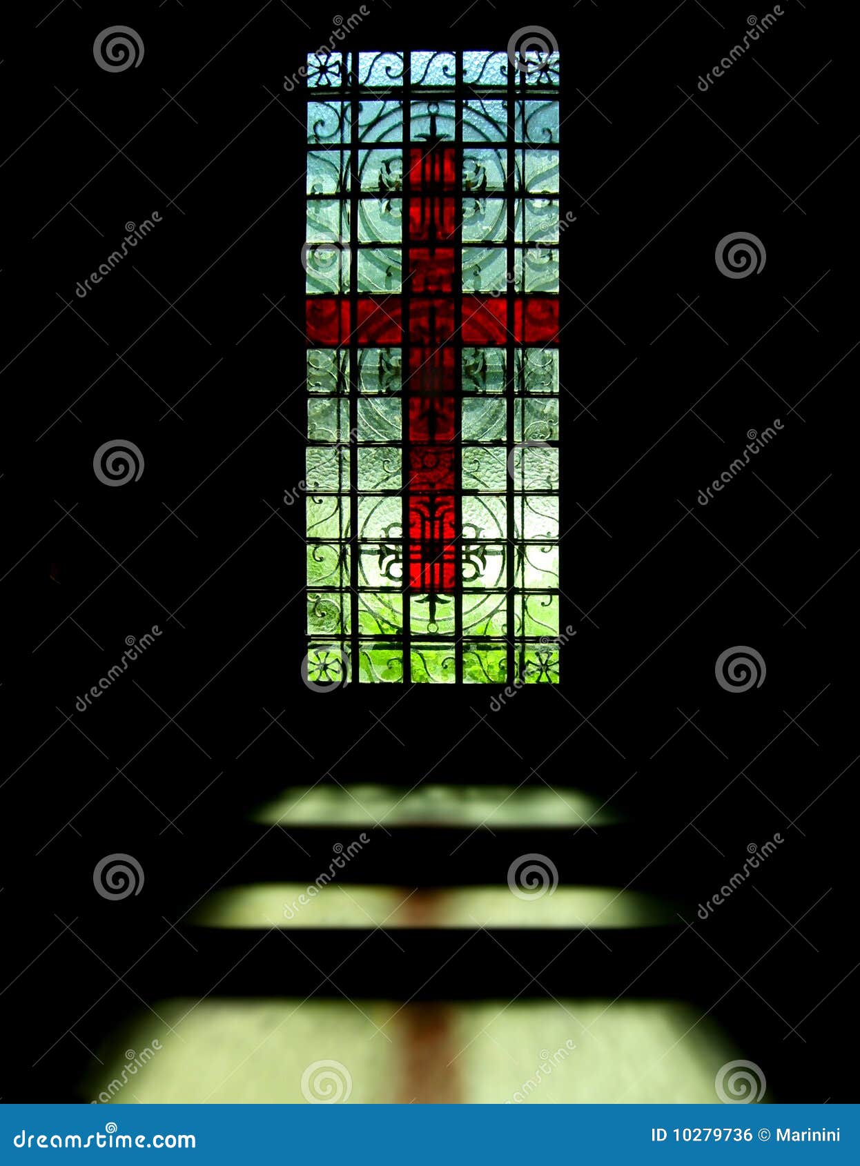 Cross on the window stock photo. Image of green, color - 10279736