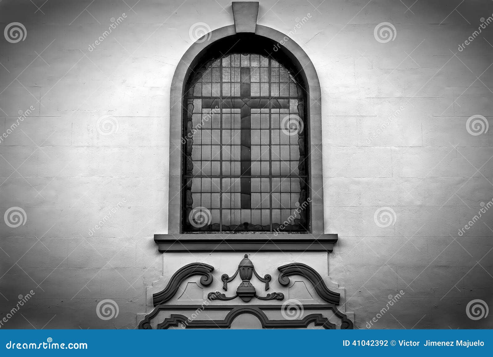 Cross in window stock photo. Image of city, culture, ancient - 41042392
