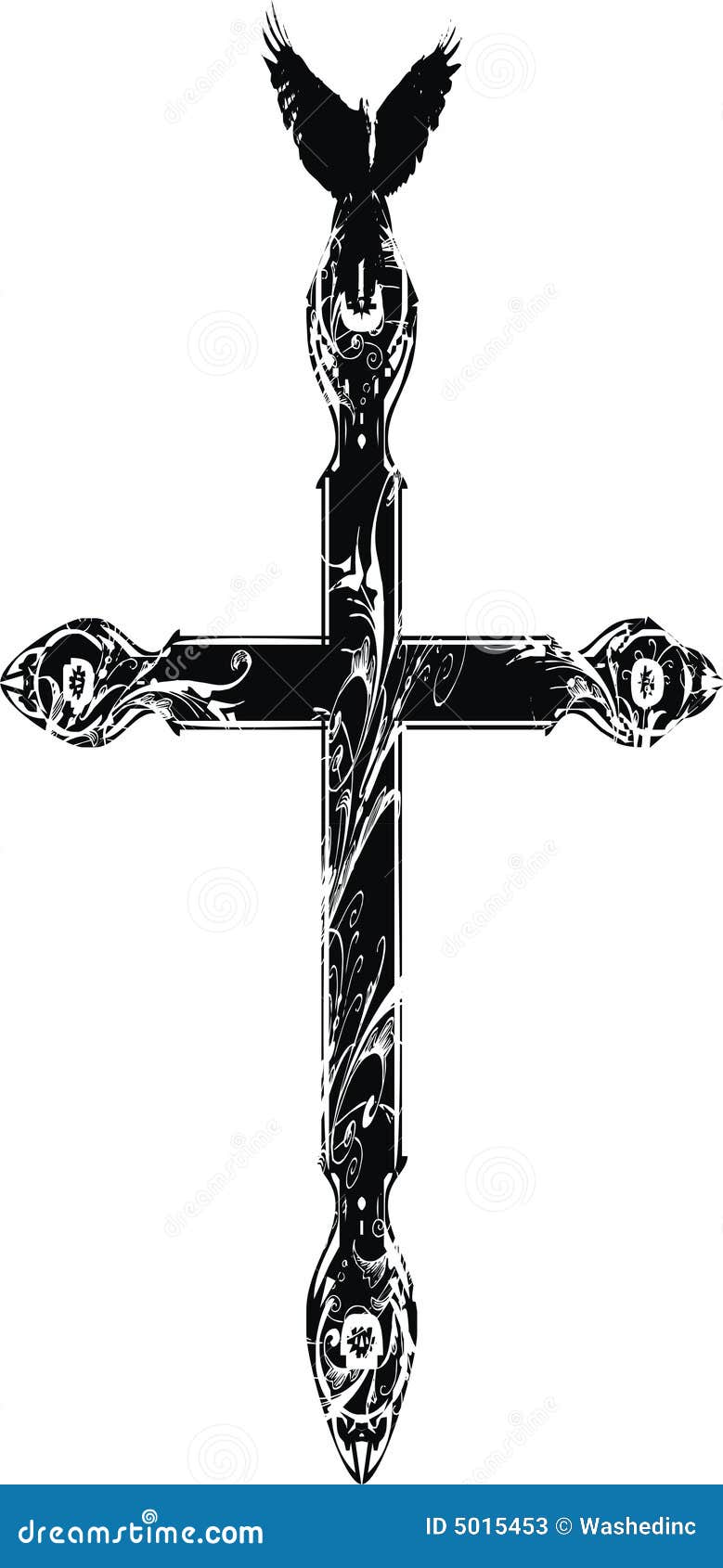Cross Wing stock vector. Illustration of religious, catholic - 5015453