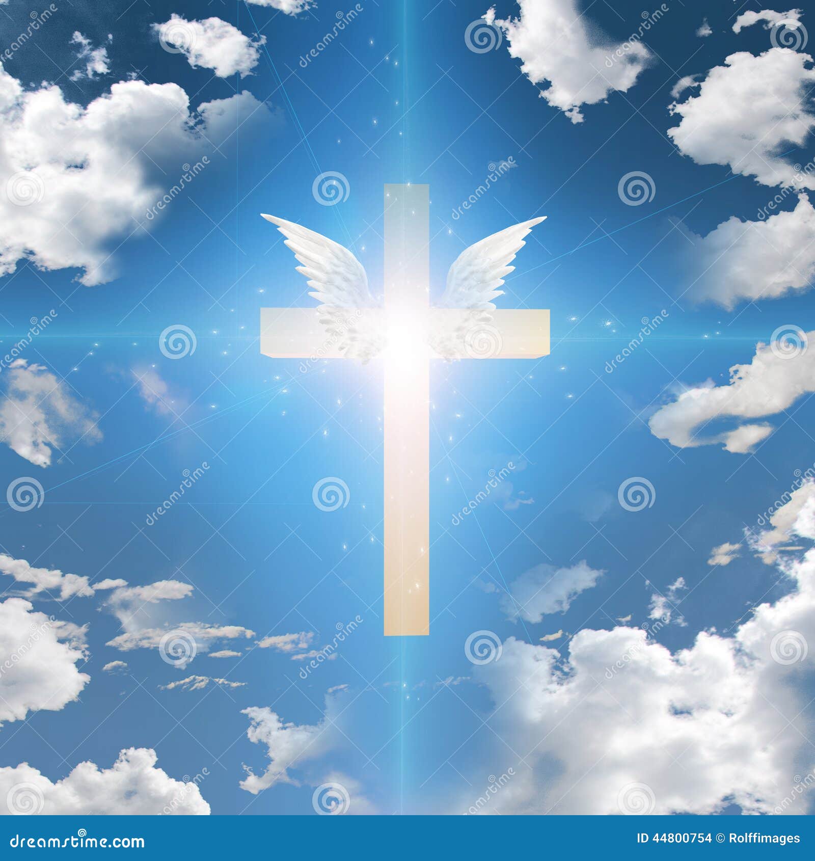 Cross With Wings Wallpaper