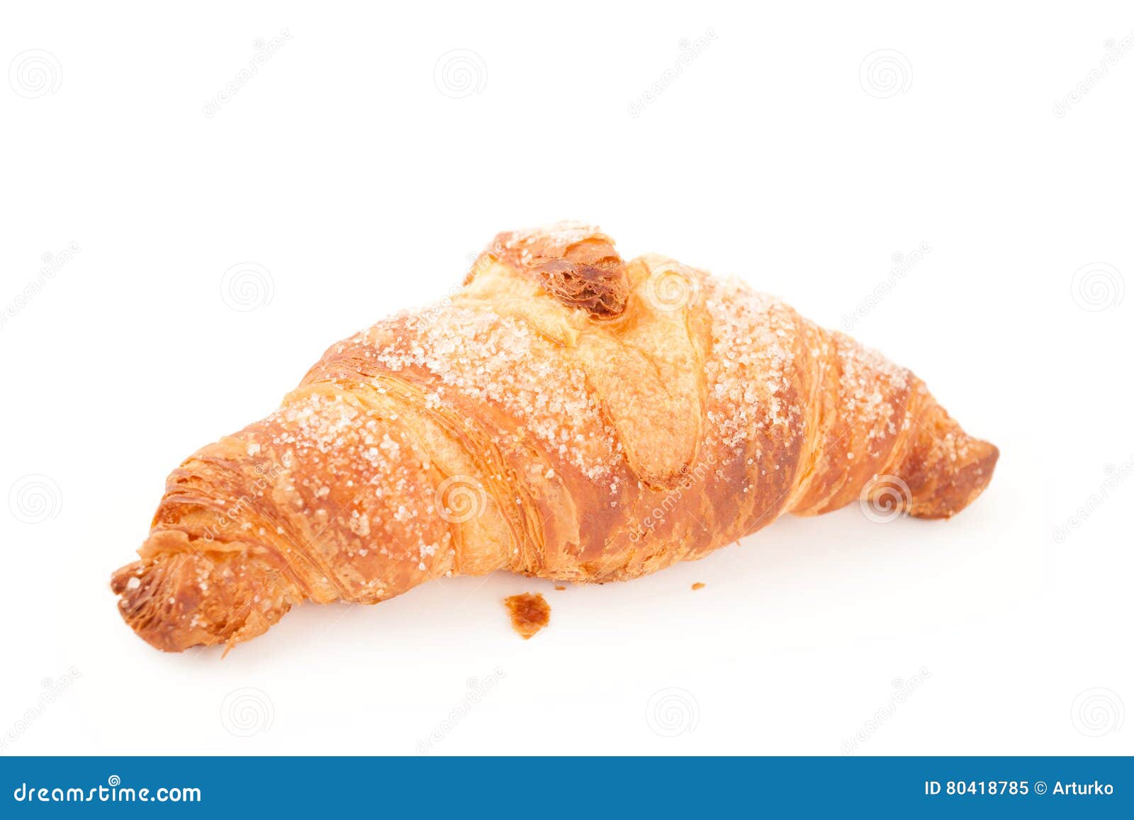 Crossaint on White Background Stock Image - Image of croissant ...