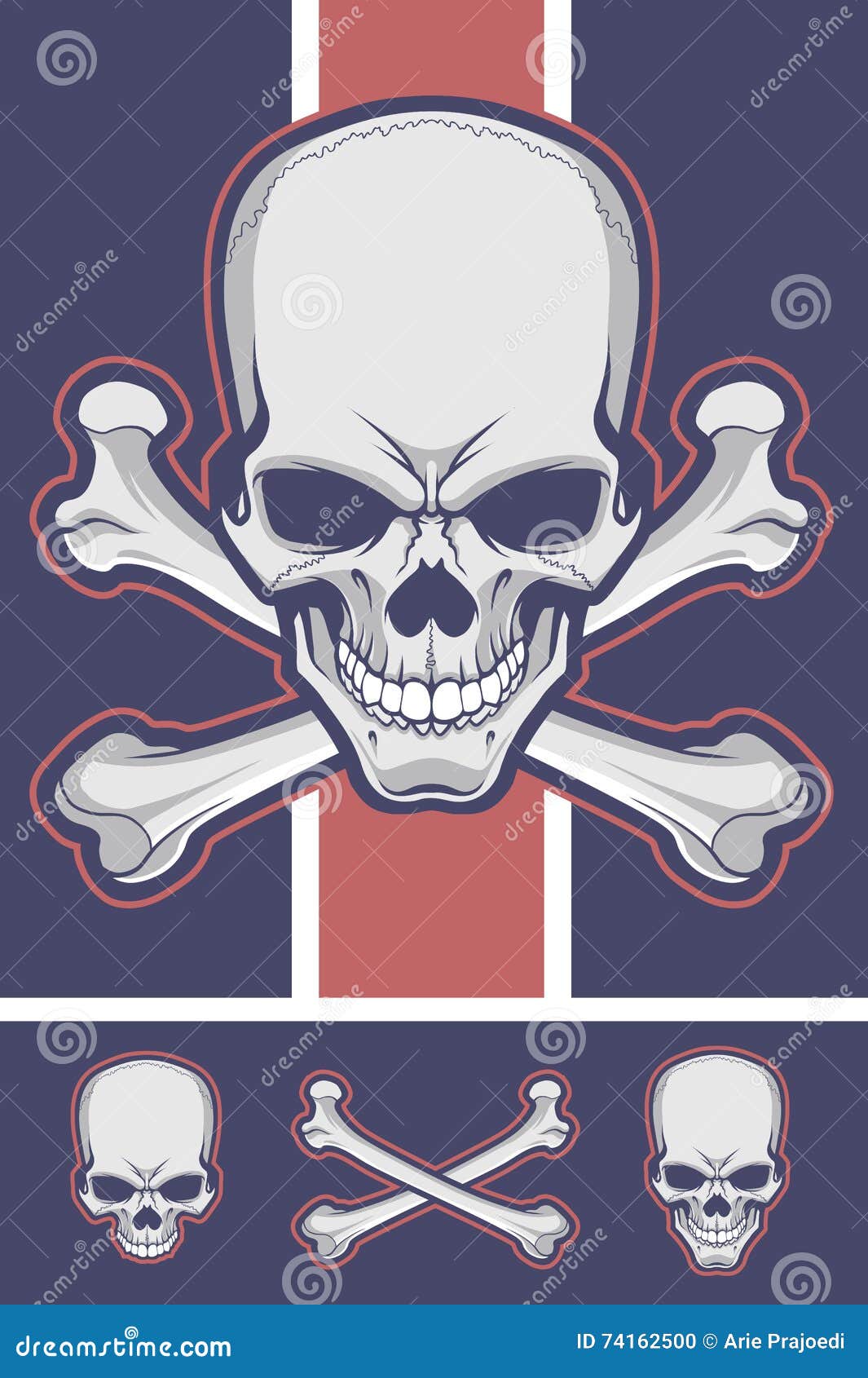 Crossbones Vector Stock stock vector. Illustration of kill - 74162500