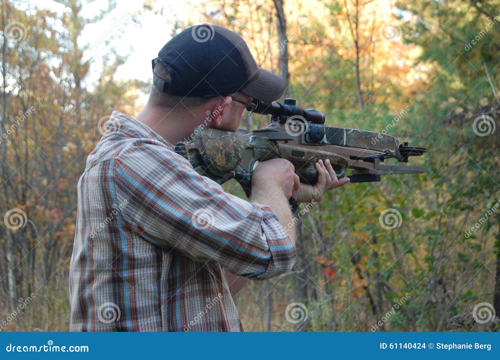 Crossbow Hunter stock photo. Image of male, shot, shoot - 61140424
