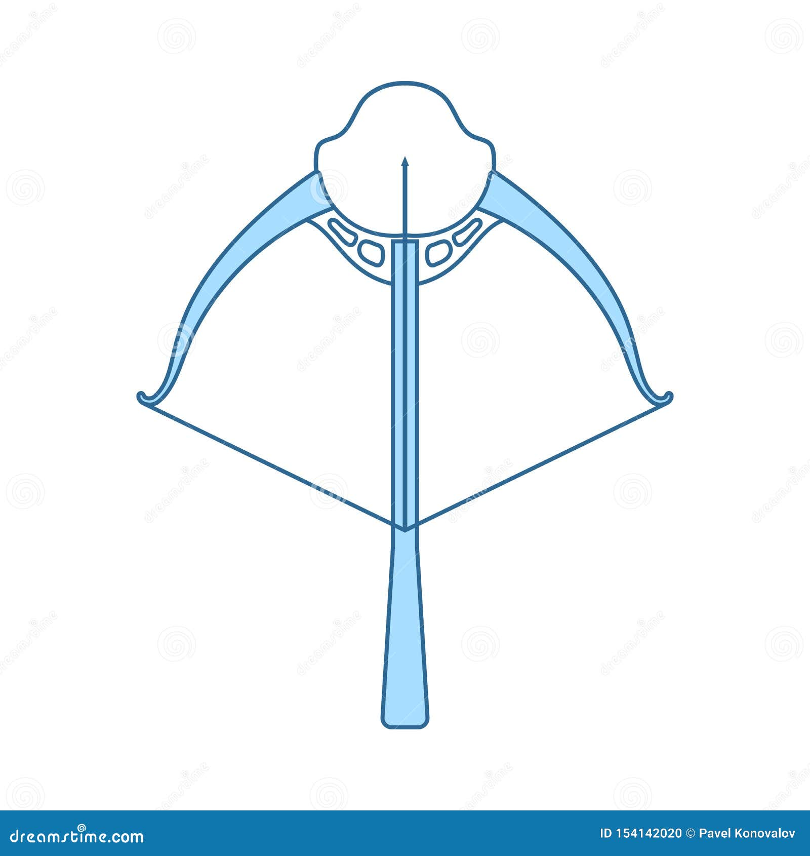 Crossbow Icon stock vector. Illustration of design, metal - 154142020