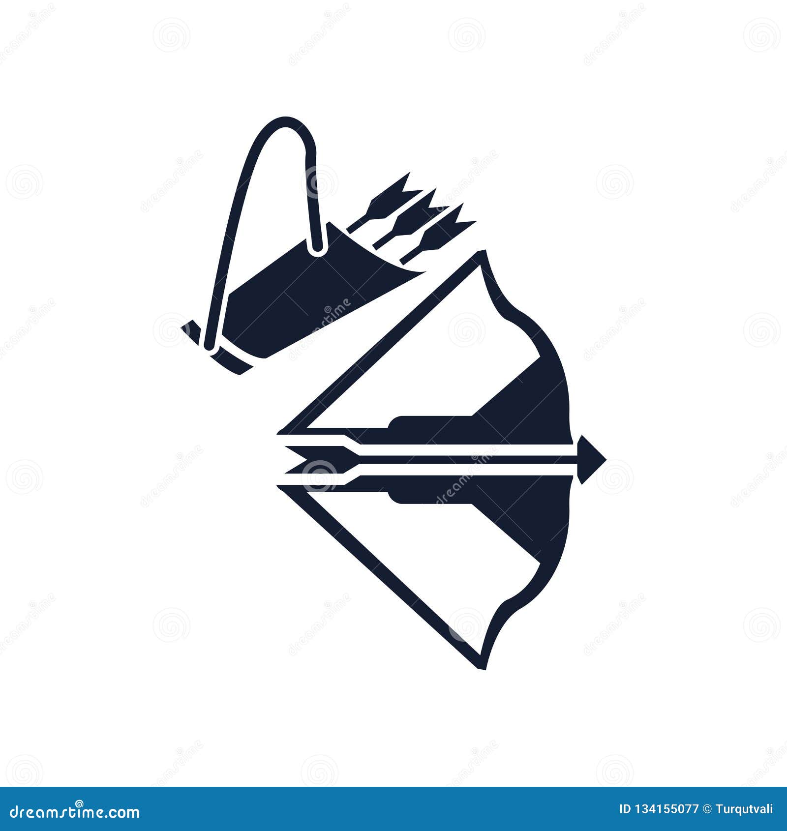 Crossbow Icon Vector Sign and Symbol Isolated on White Background ...