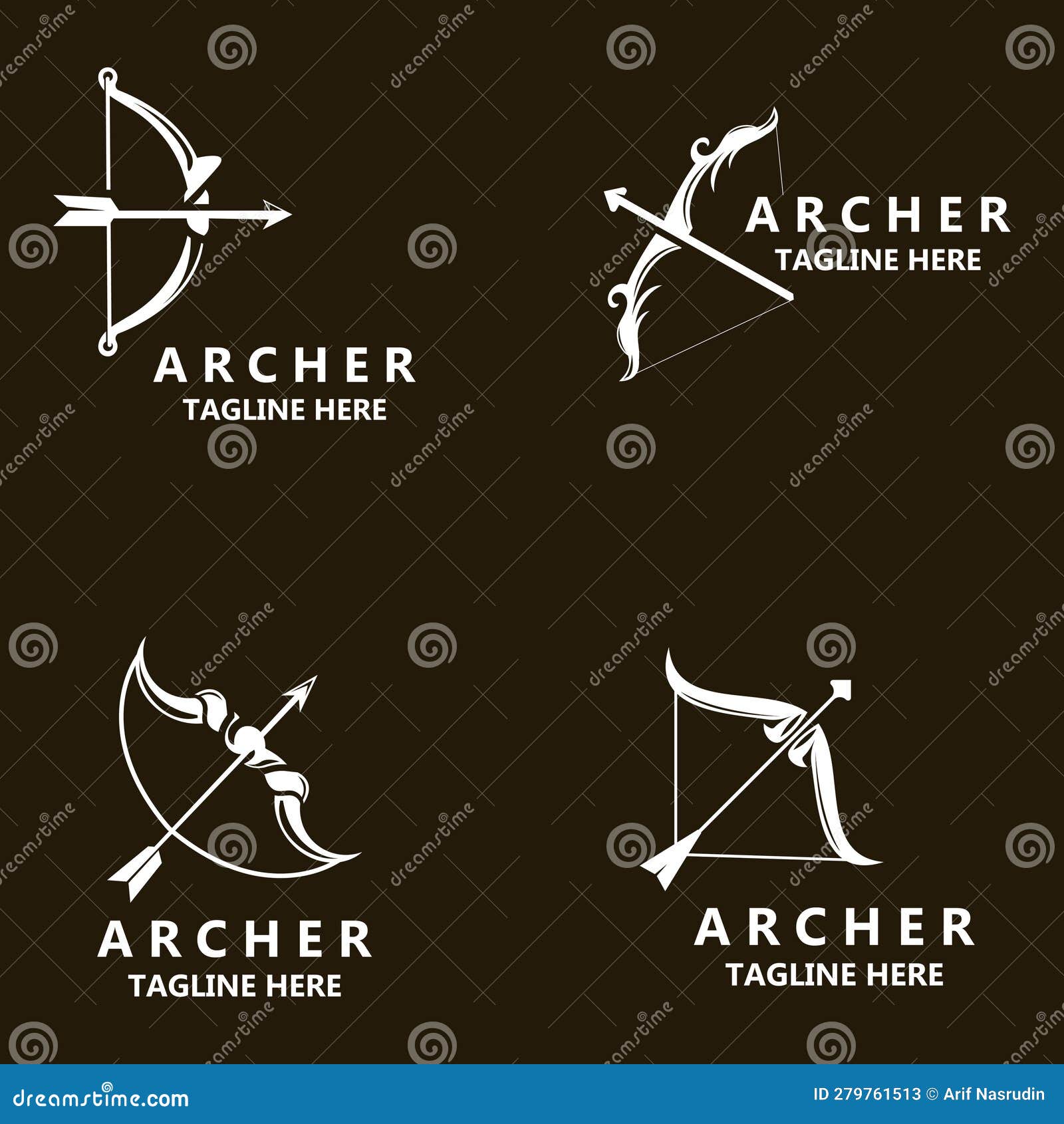 Crossbow Logo Image Archery Arrow Vector, Elegant Modern Simple Icon ...