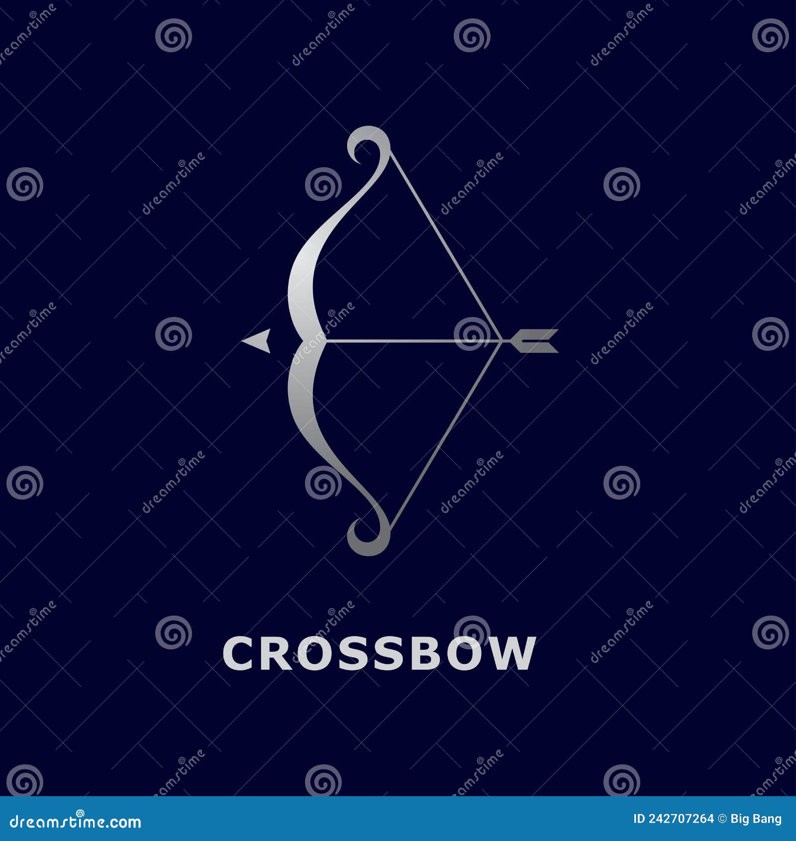 Crossbow Logo Template, Simple Archery Logo with Gradient Color Stock ...