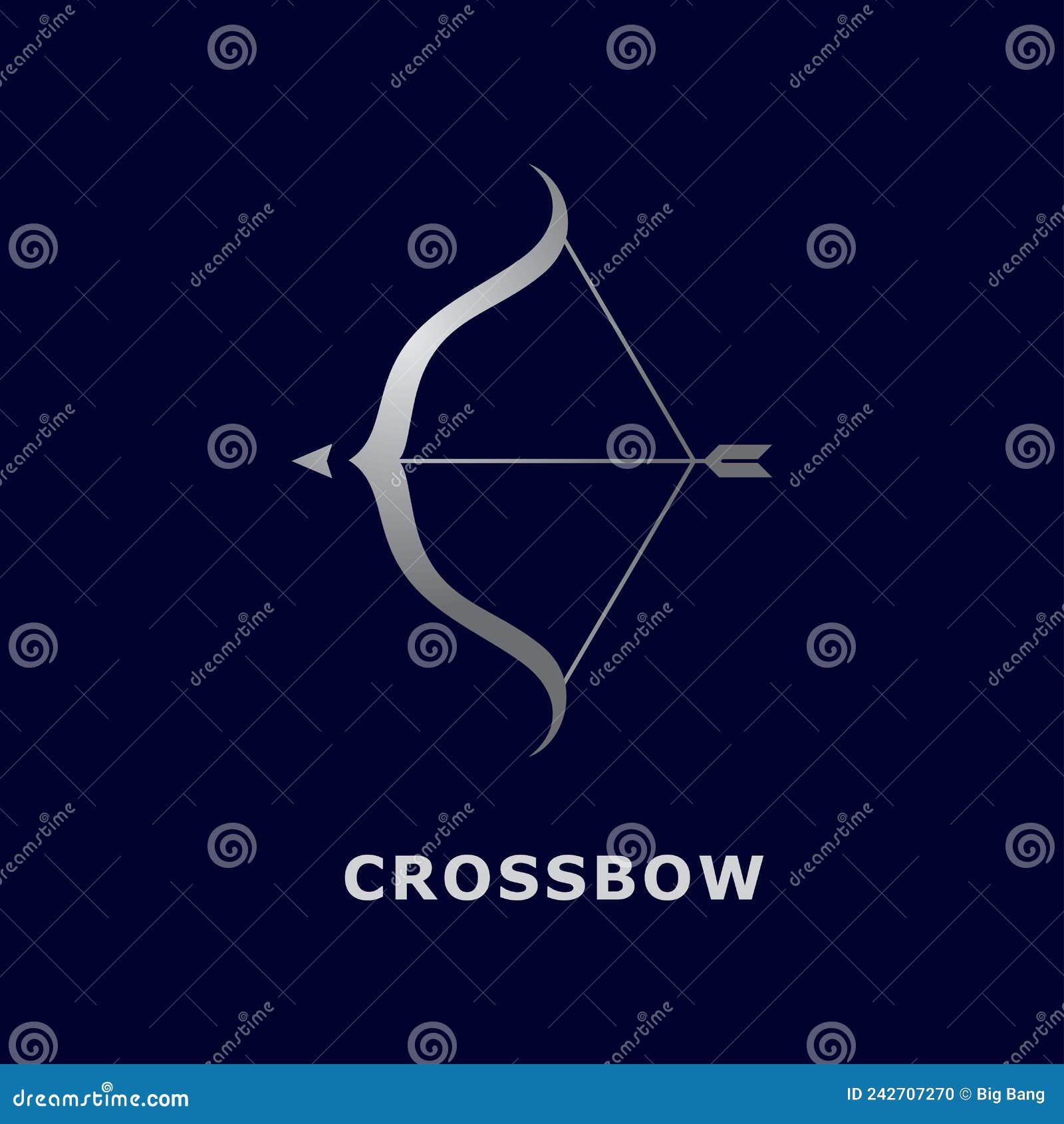 Crossbow Logo Template, Simple Archery Logo with Gradient Color Stock ...
