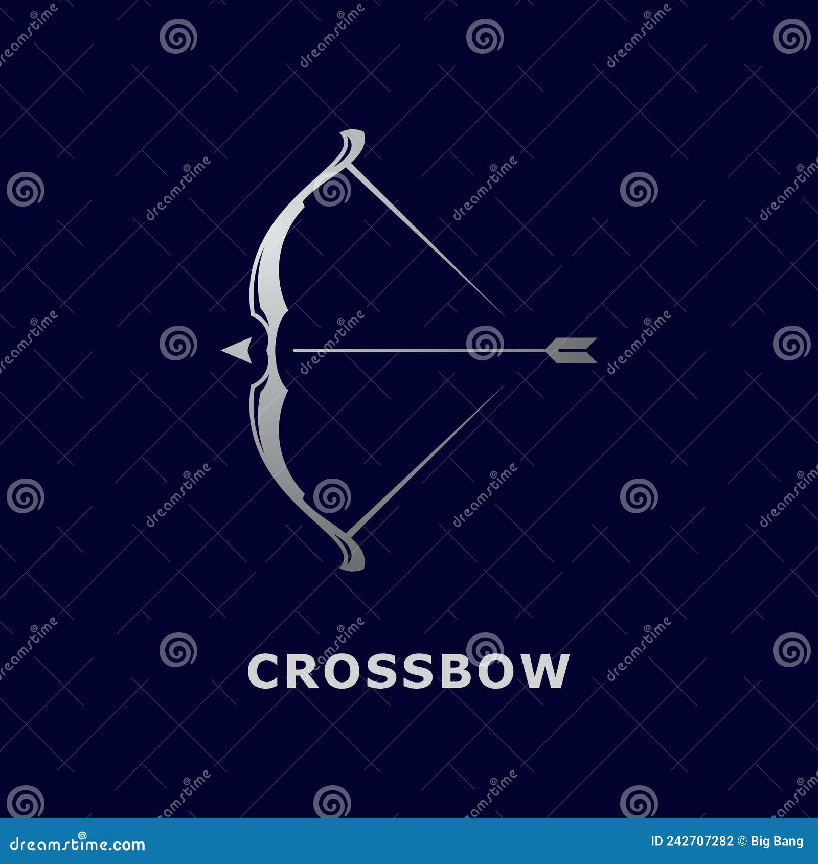 Crossbow Logo Template, Simple Archery Logo with Gradient Color Stock ...