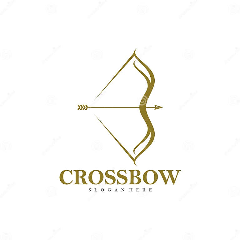 Crossbow Logo Vector Template, Arrow Archery Logo Design Concepts Stock ...