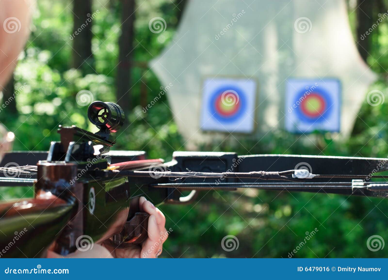 Crossbow shooting stock photo. Image of goals, finger - 6479016