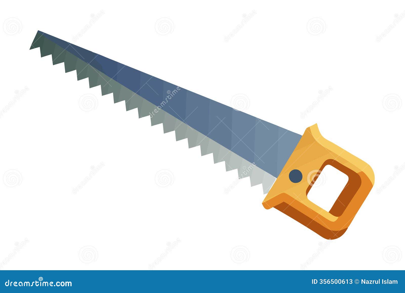 Crosscut Saw Isolated on White Stock Illustration - Illustration of ...