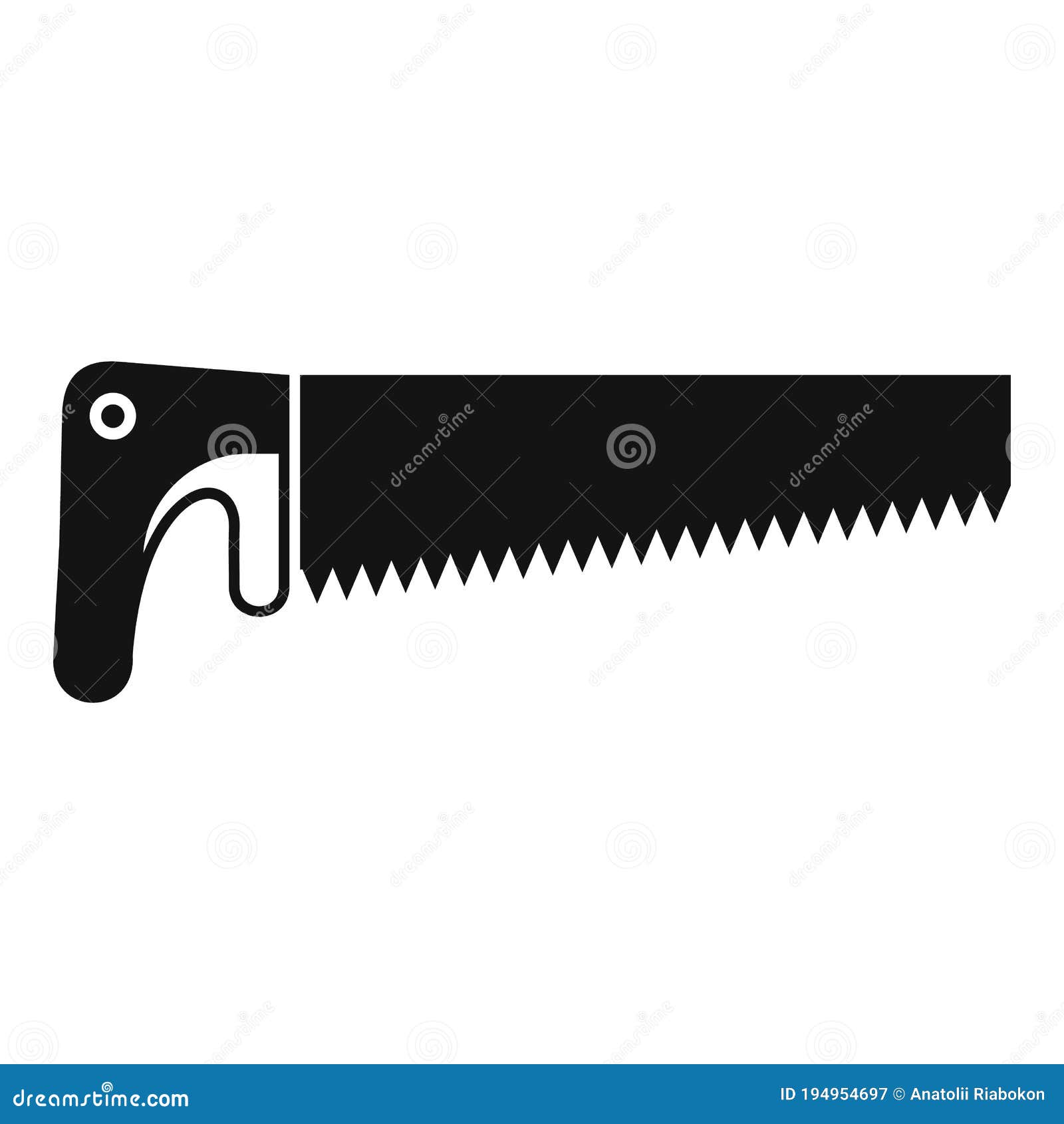 Crosscut Saw Icon, Simple Style Stock Vector - Illustration of ...