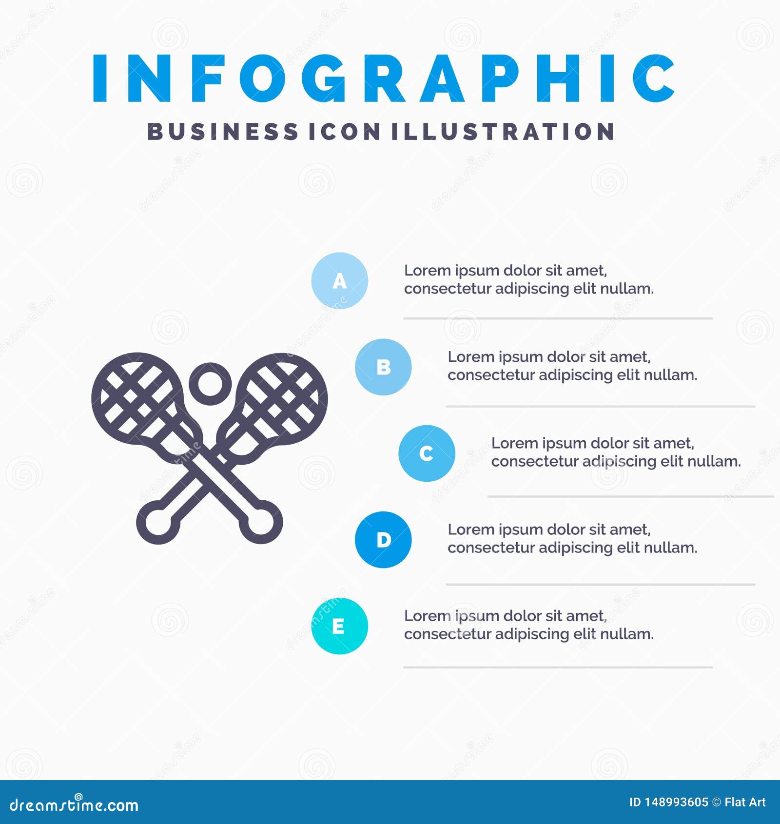 Crosse, Lacrosse, Stick, Sticks Line Icon with 5 Steps Presentation ...