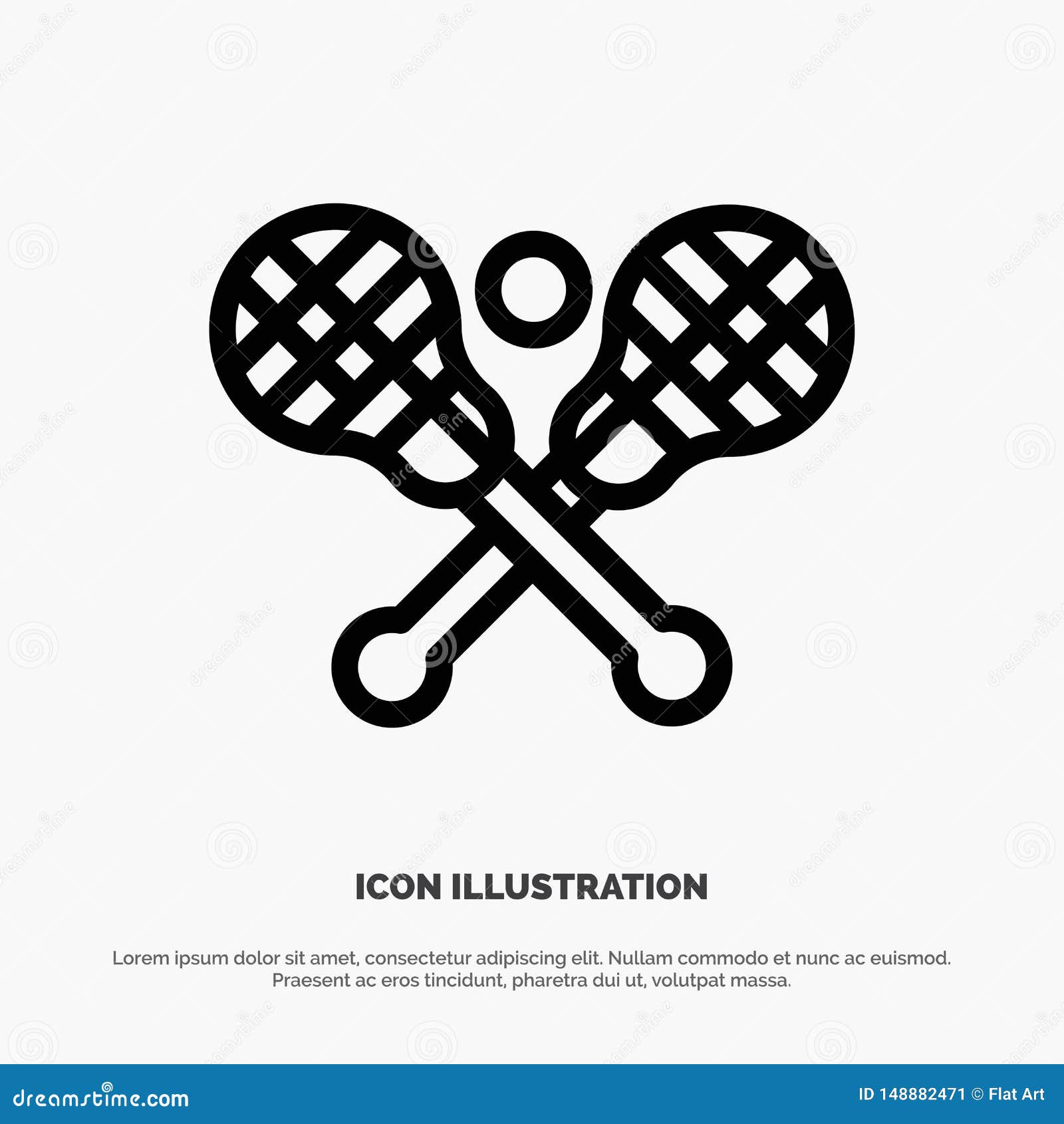 Crosse, Lacrosse, Stick, Sticks Line Icon Vector Stock Vector ...