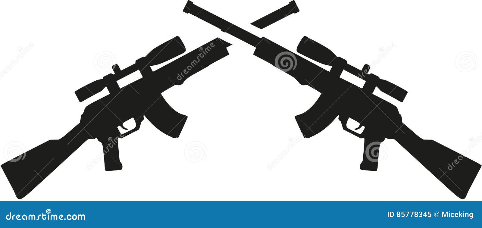 Crossed Shotgun Silhouette