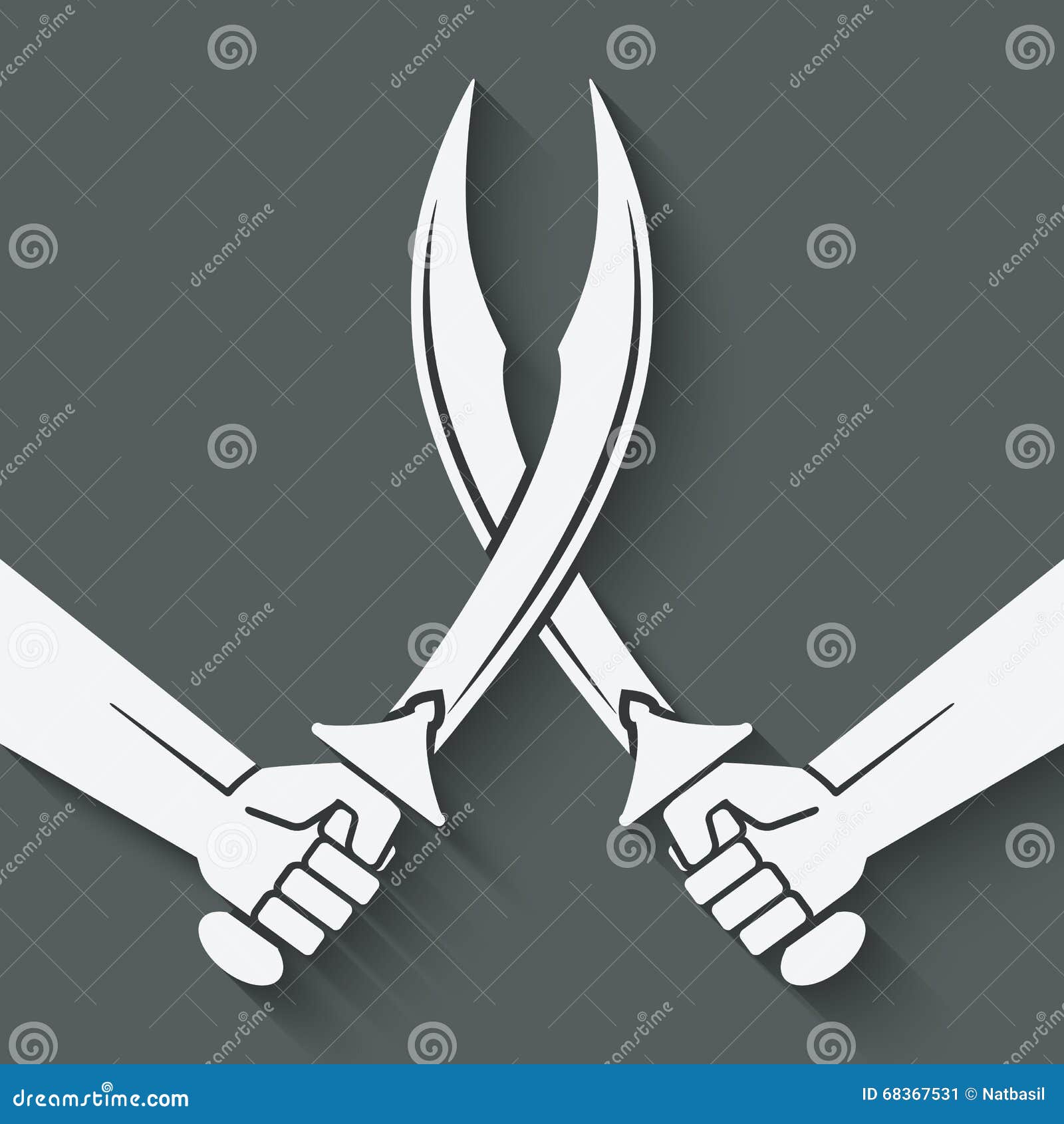 Crossed Arabian Scimitar Swords Royalty-Free Stock Photo ...