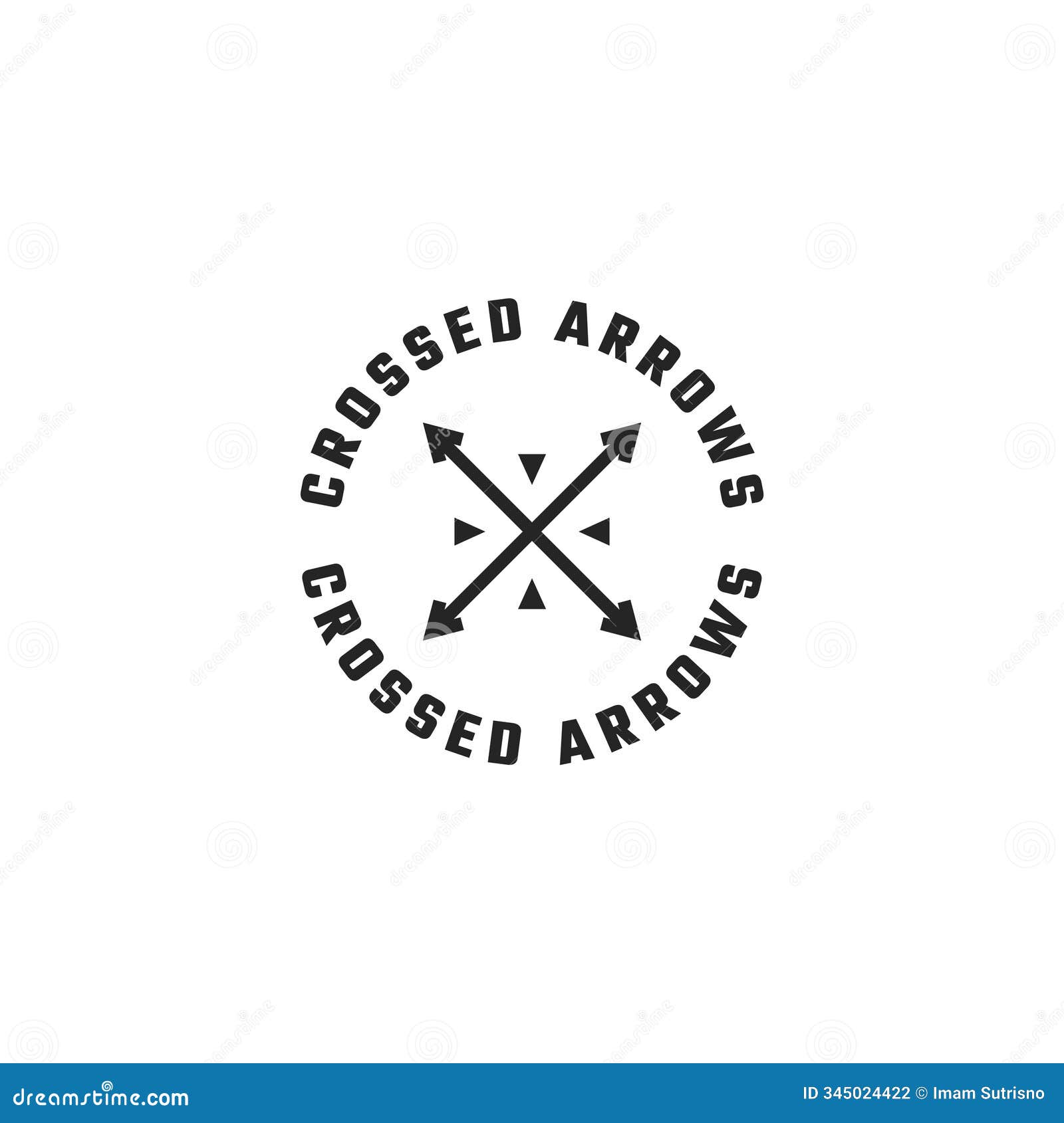 Crossed Arrows. Native American Indian Arrow Vector Illustration ...