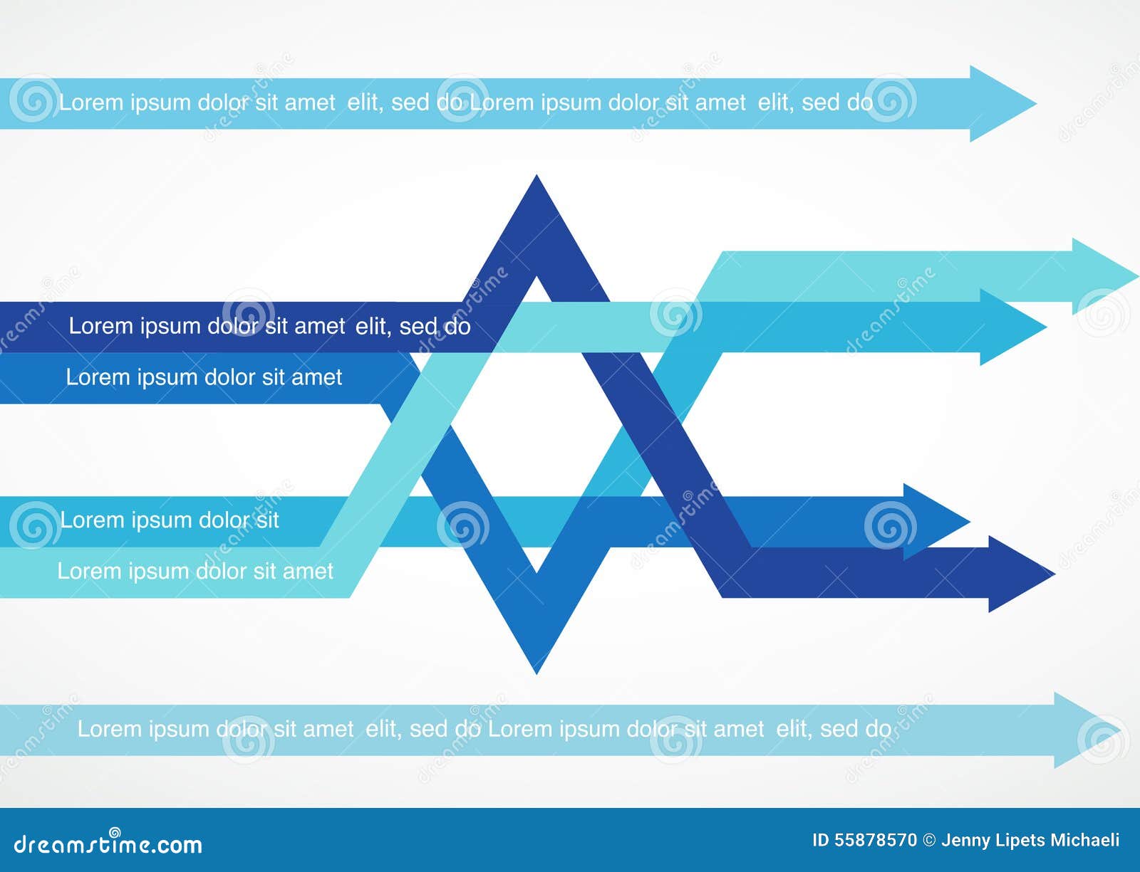 Crossed Arrows Creating David Star Stock Vector - Illustration of ...