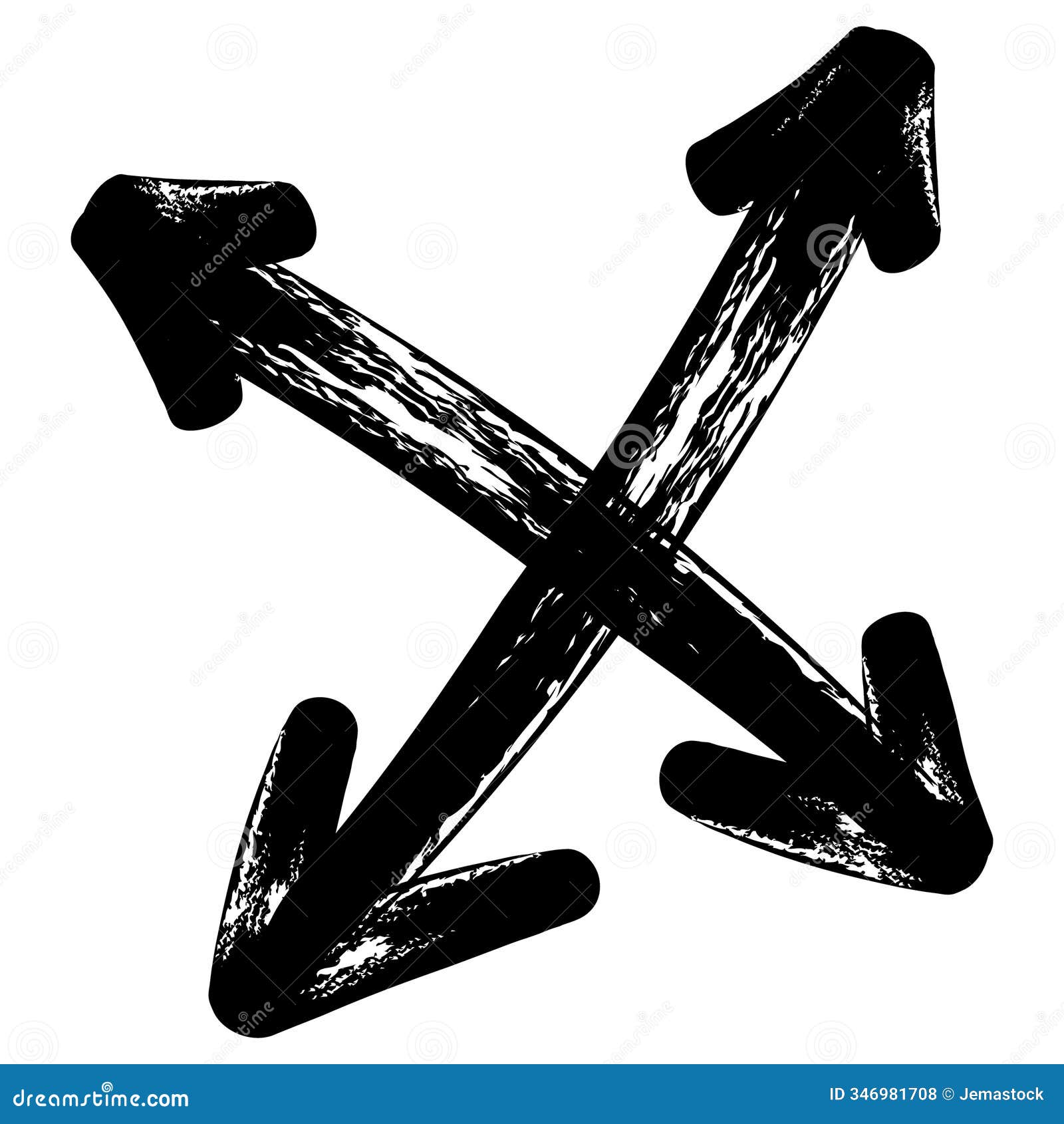 Crossed Arrows. Native American Indian Arrow Vector Illustration ...