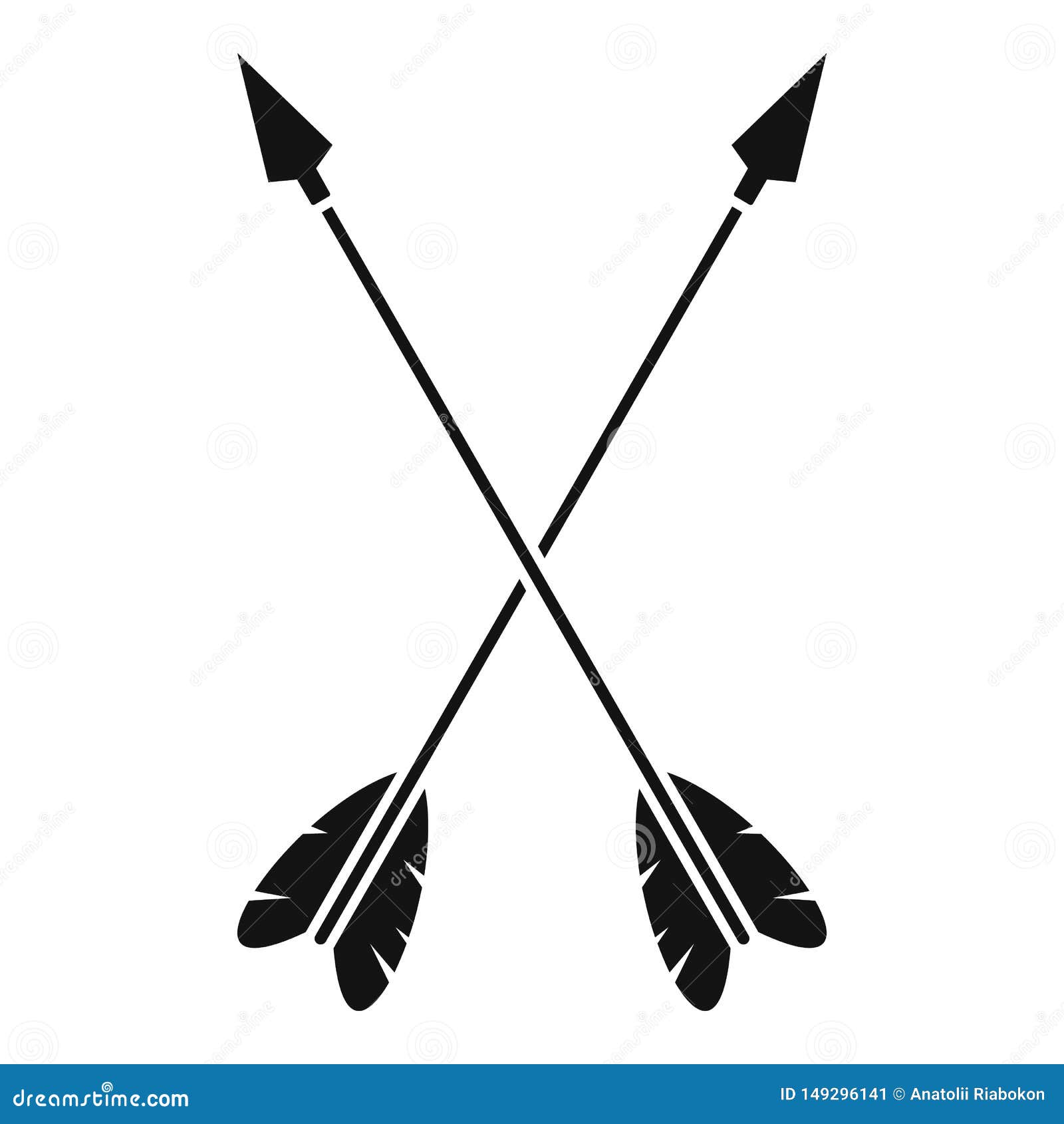 Crossed Arrows Icon, Simple Style Stock Vector - Illustration of ... Crossed Arrows Icon, Simple Style Stock Vector - Illustration of ...