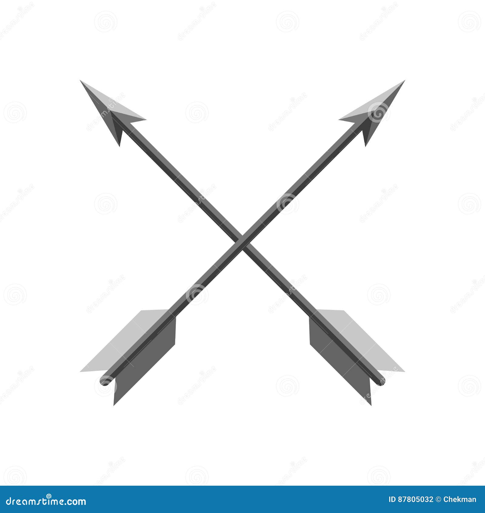 Crossed Arrows Icon. Vector Illustration Stock Illustration ...