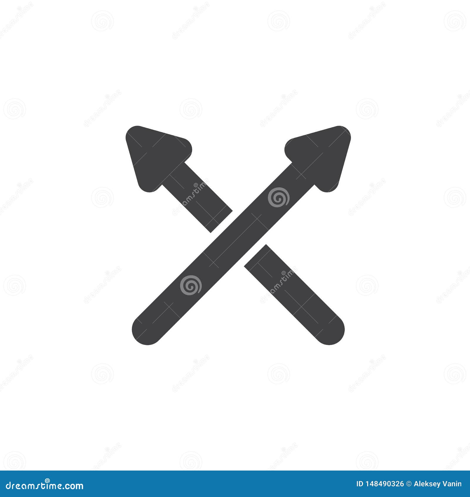 Intersecting Directional Arrows. Crossed 3d Icon Business Concept ... Intersecting Directional Arrows. Crossed 3d Icon Business Concept ...