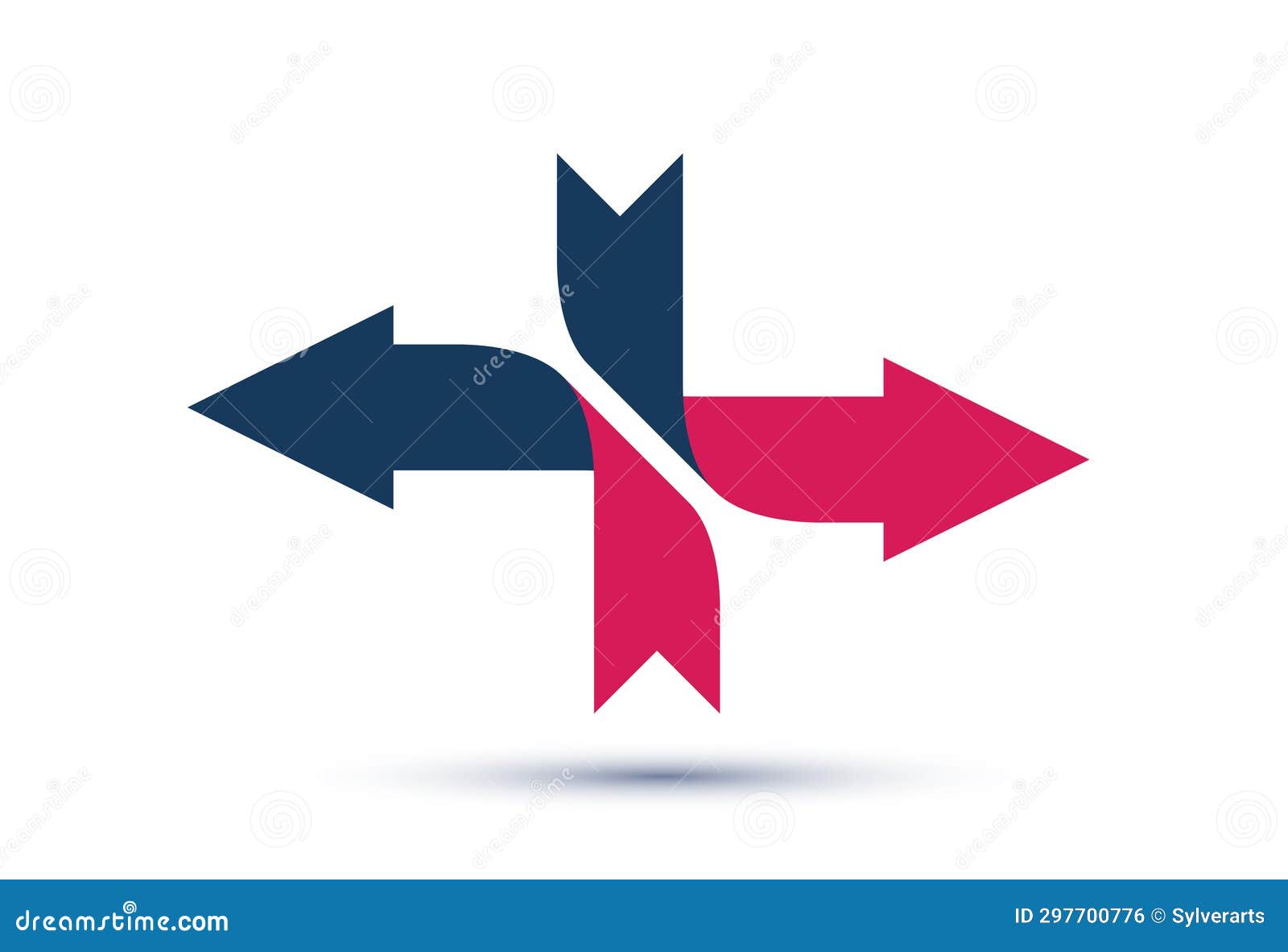 Logo With Two Reverse Arrows Stock Photography | CartoonDealer.com ...