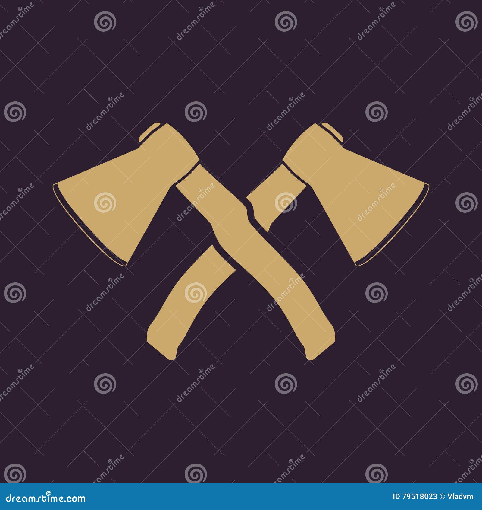 The Crossed Axes Icon. Axe and Hack Symbol Stock Vector - Illustration ...
