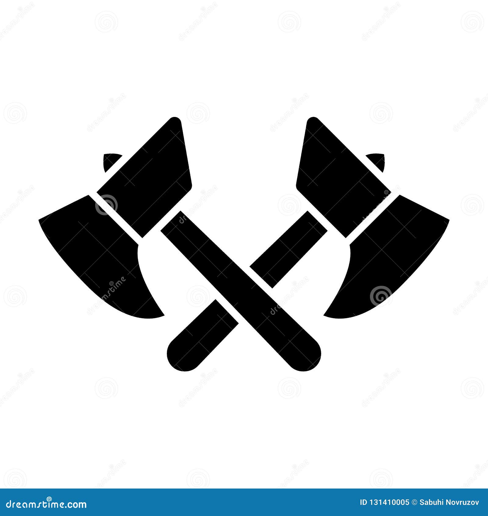 Crossed Axes Solid Icon. Ax Vector Illustration Isolated on White Stock ...