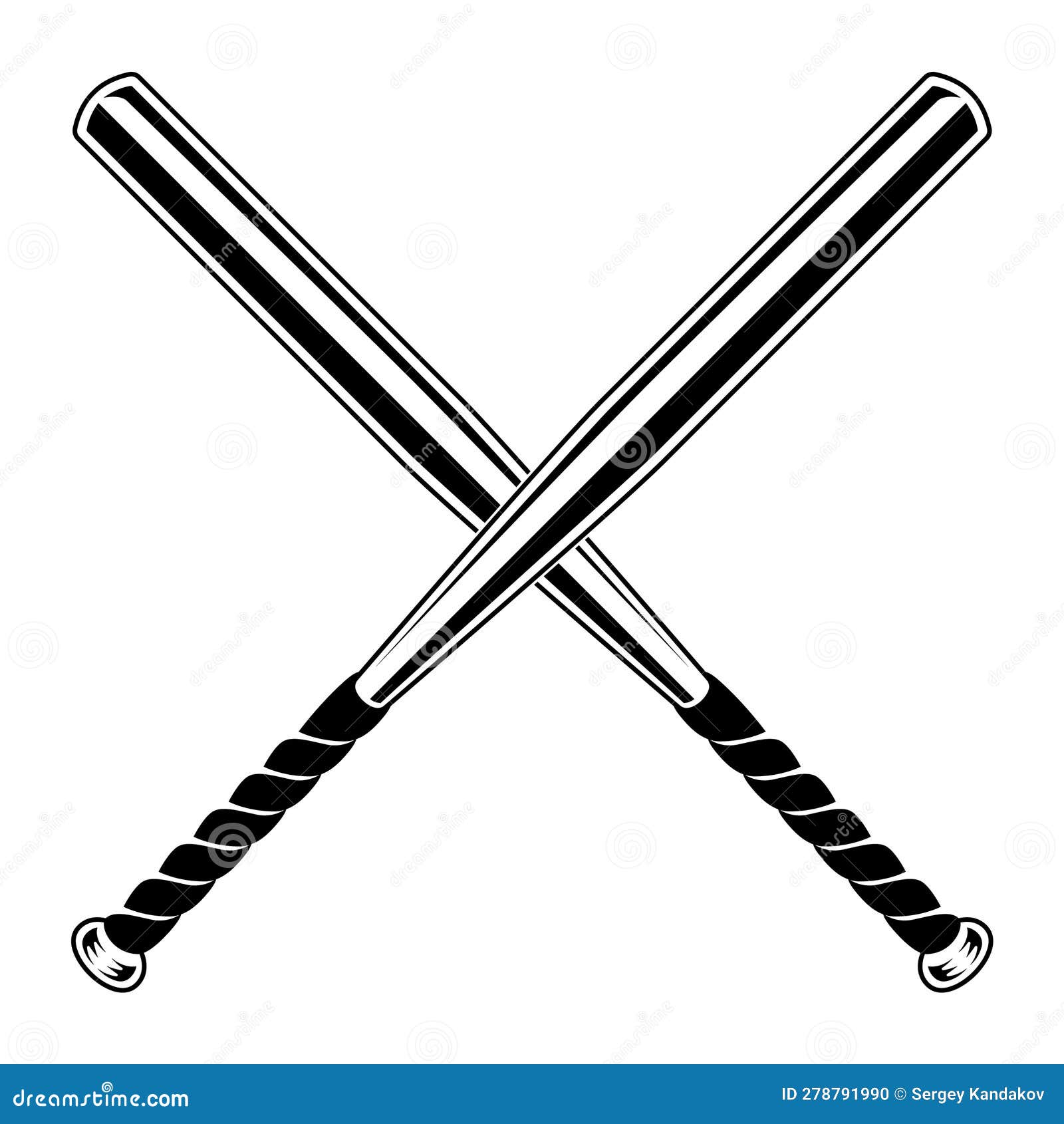 Crossed Baseball Bats Vector Stock Vector - Illustration of isolated ...
