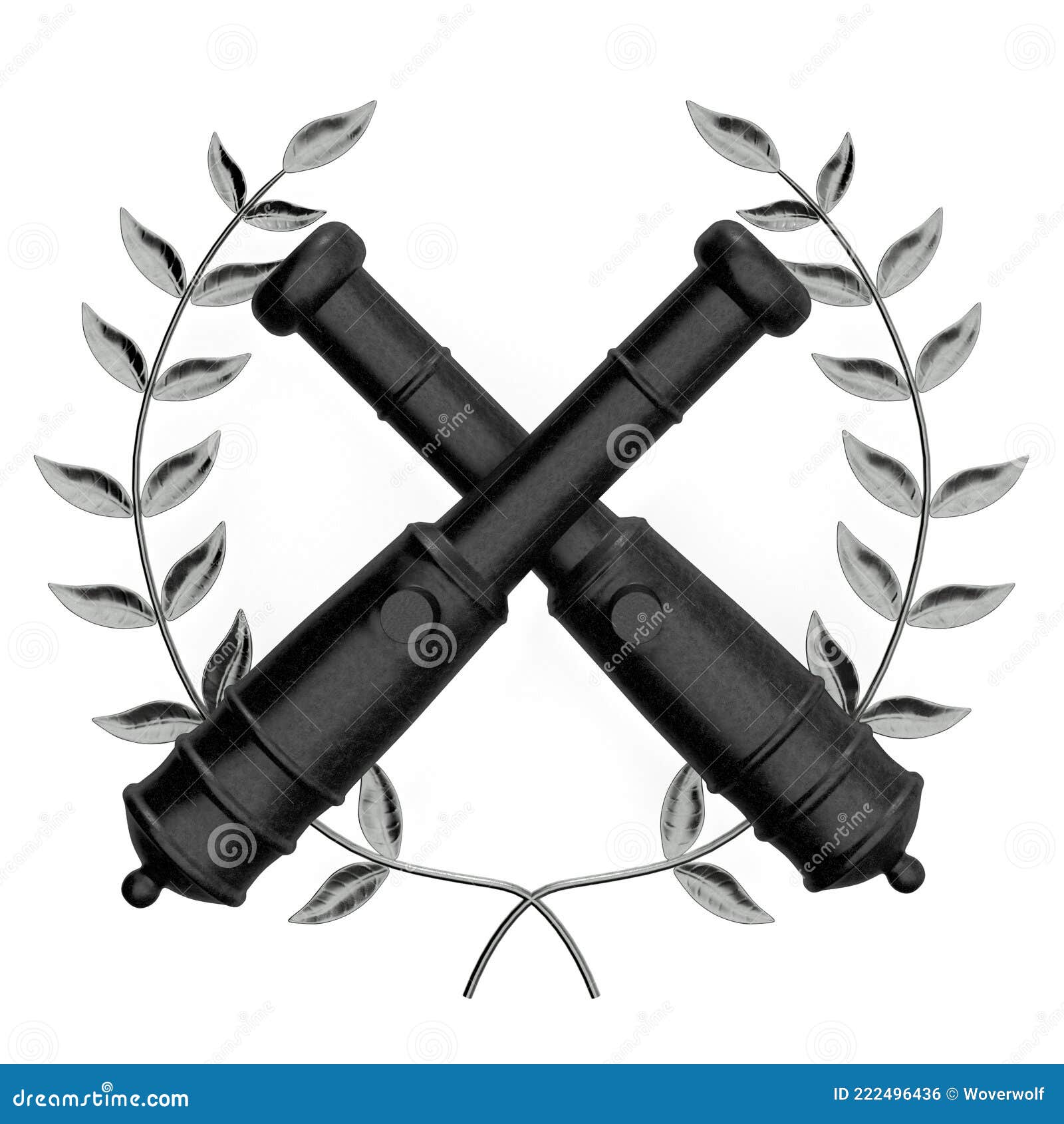 Medieval Cannons. Vector Illustration Decorative Design Royalty-Free ...