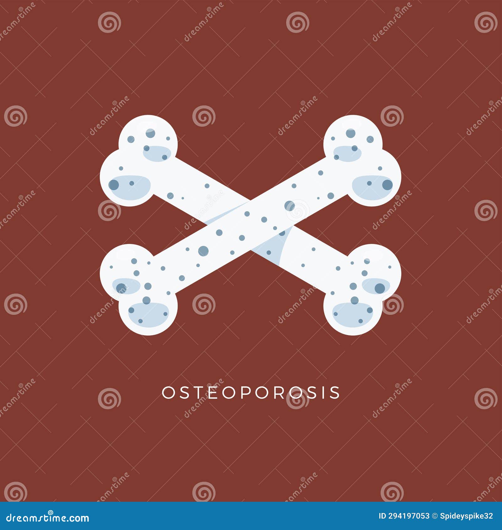 The Crossed Bones with Dot in the Bones. Isolated Vector Illustration ...