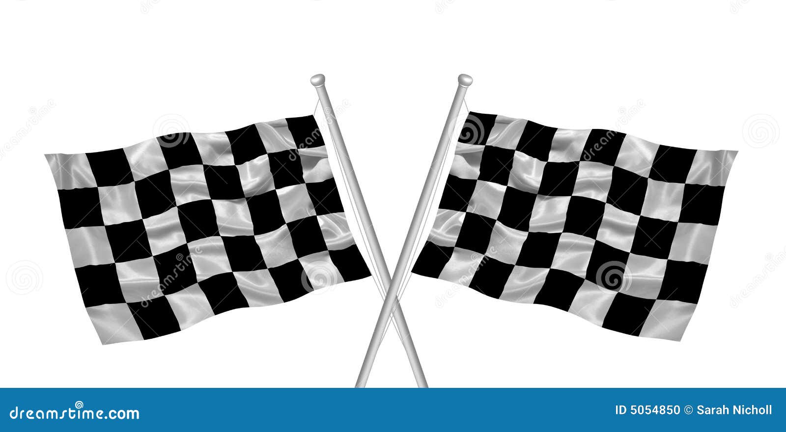 Checkered Flags And Victory Trophy Vector Illustration | CartoonDealer ...